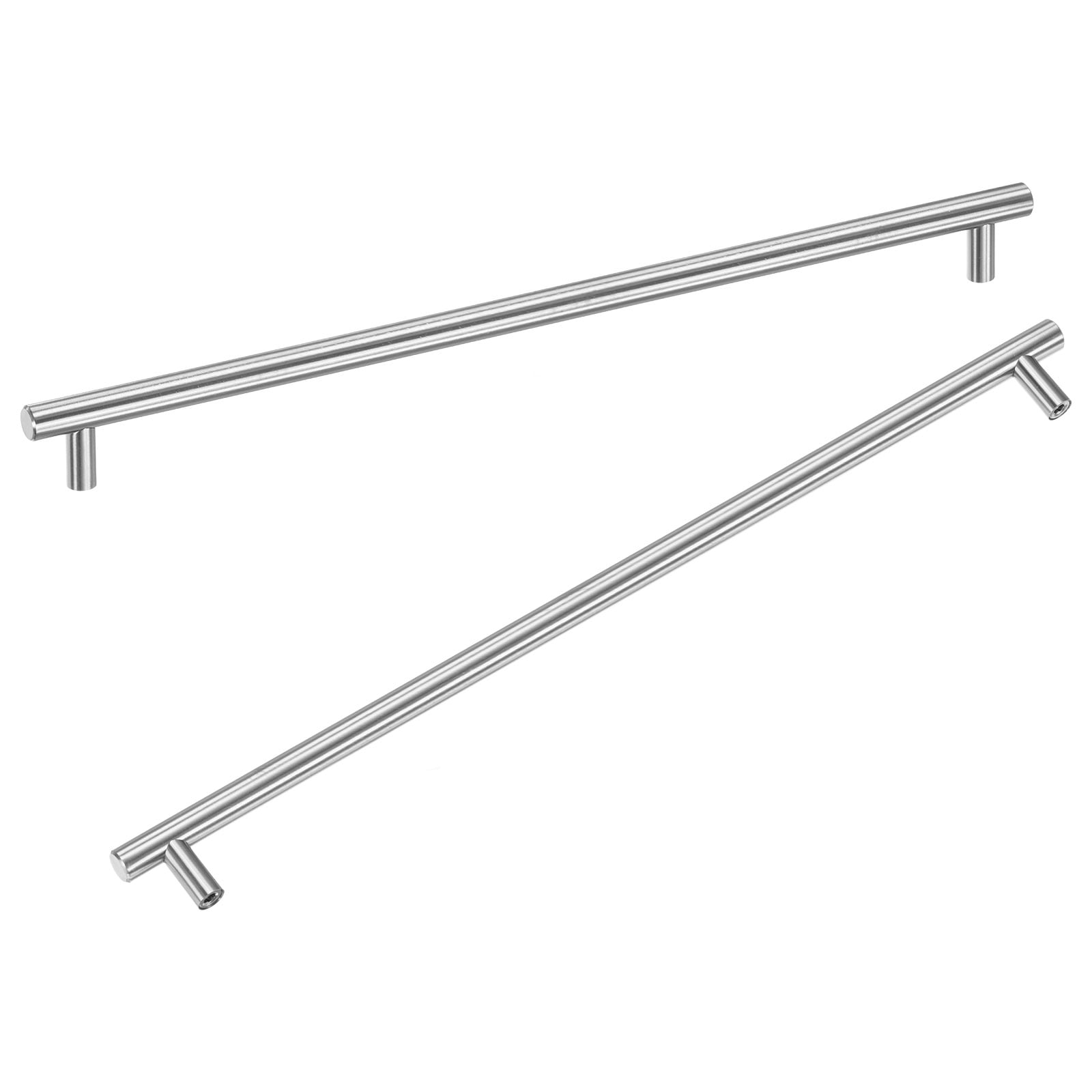 Uxcell 2-Pack Cabinet Pulls Knobs, 13.8" Modern Stainless Steel T Bar ...