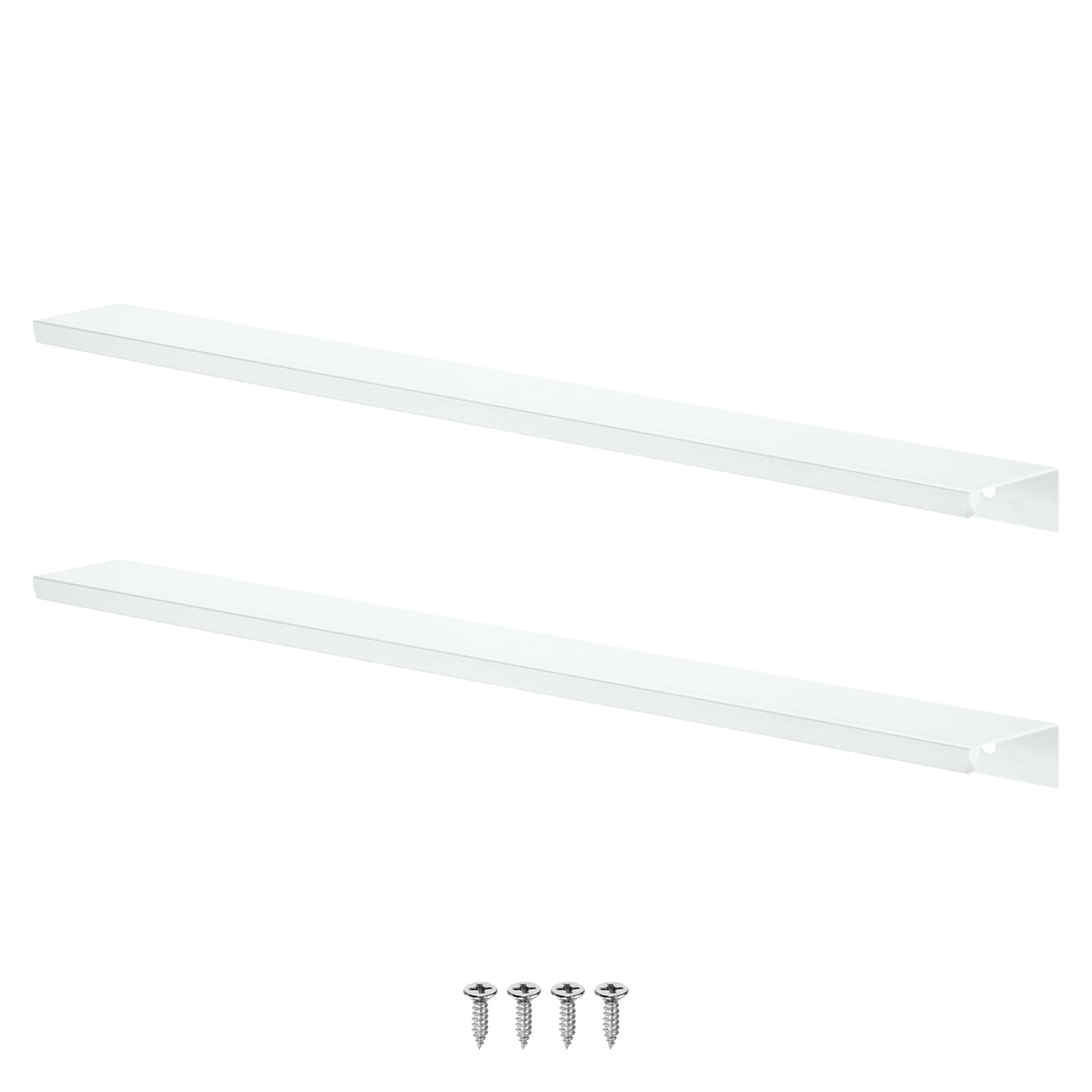 Uxcell 2-Pack Cabinets Drawers Edge Pulls, 11.81" Aluminum Drawer Edge ...
