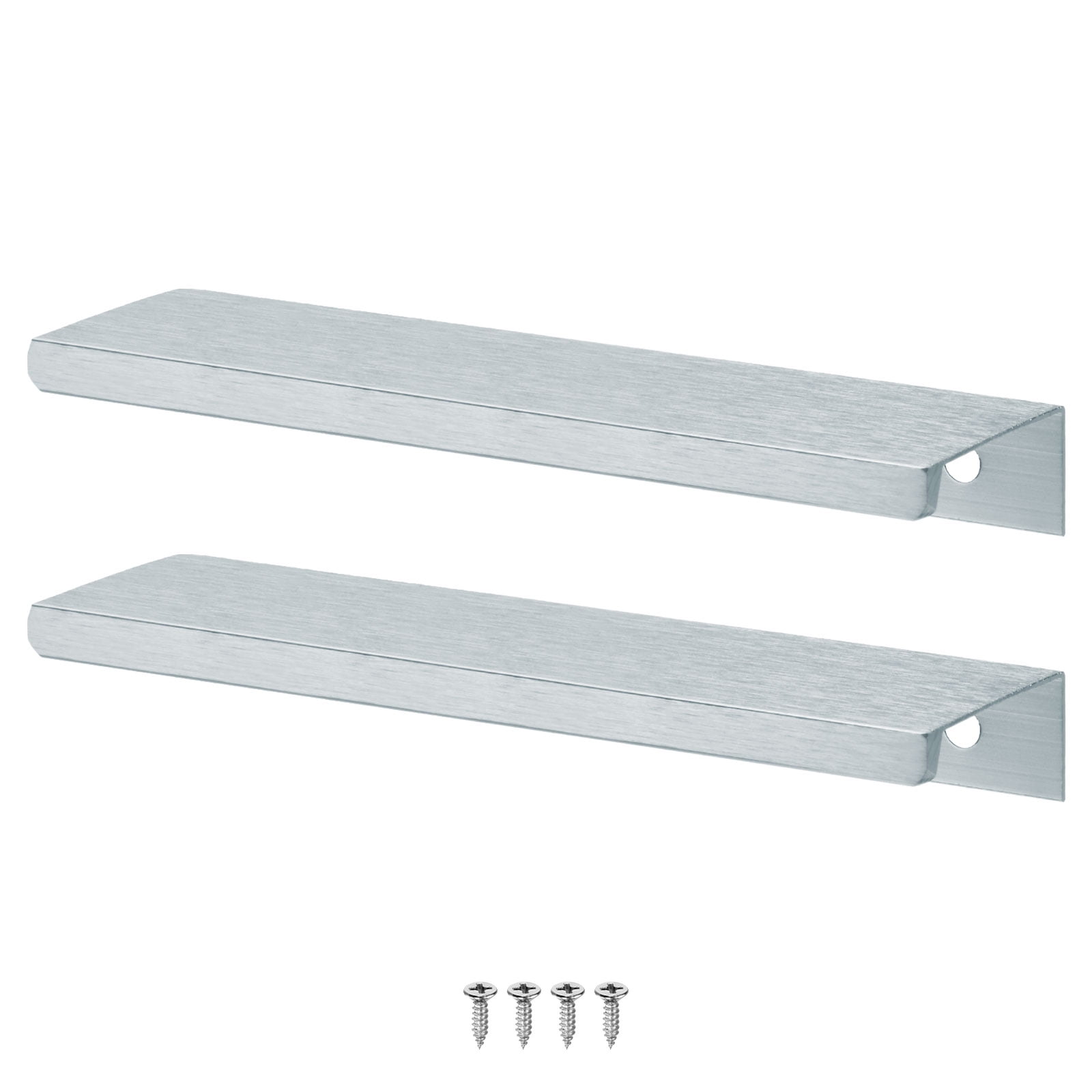 Uxcell 2-Pack Cabinets Drawers Edge Pulls, 4.72" Aluminum Drawer Edge ...