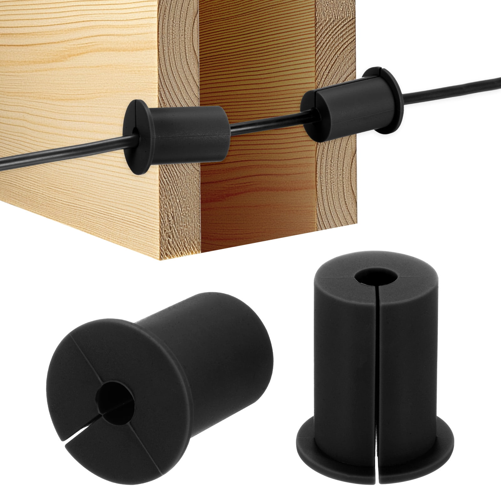 Uxcell 2-Pack Cable Routing Kit, 1 Inch Wall Hole Silicone Feed Through ...