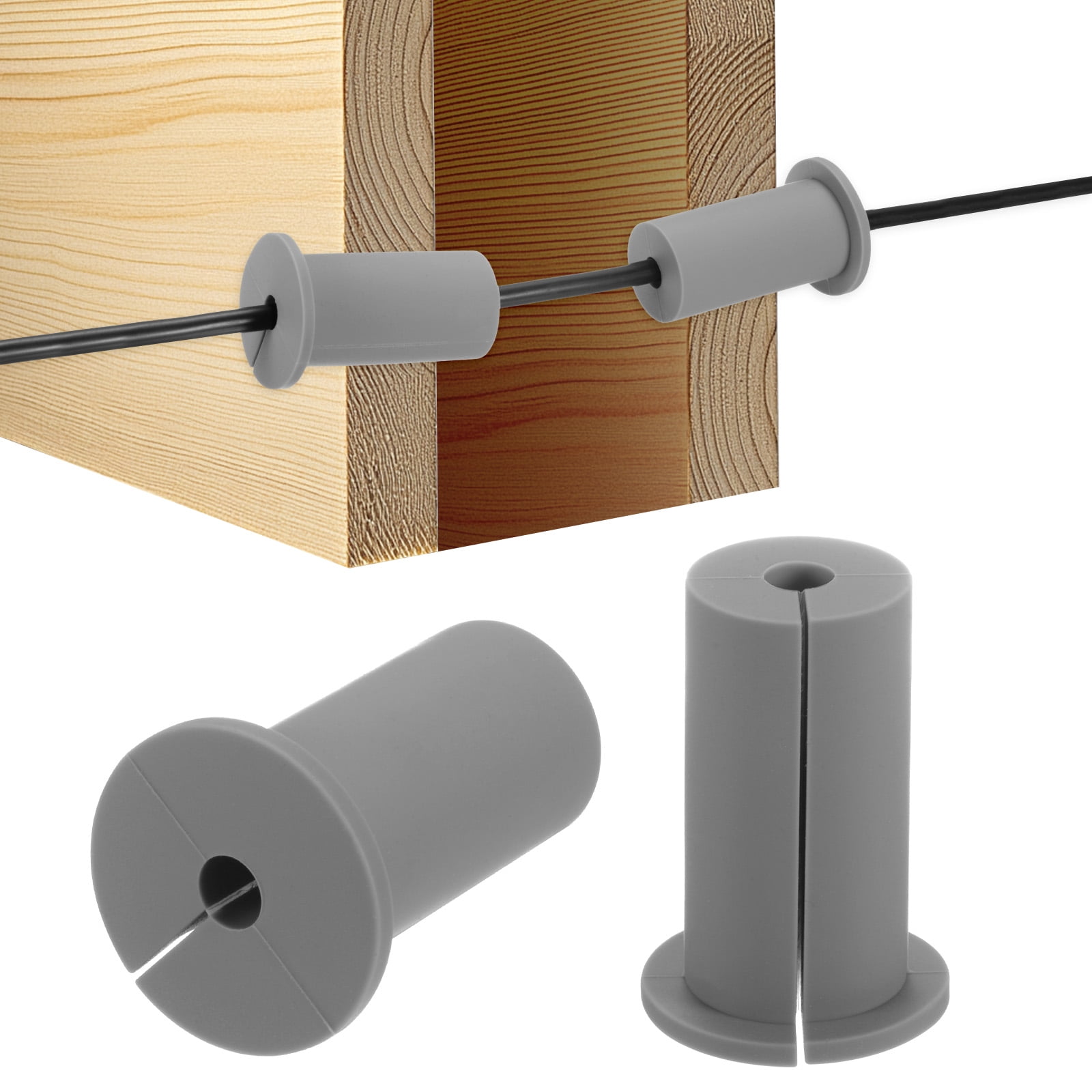 Uxcell 2-Pack Cable Routing Kit, 1 Inch Wall Hole Silicone Feed Through ...