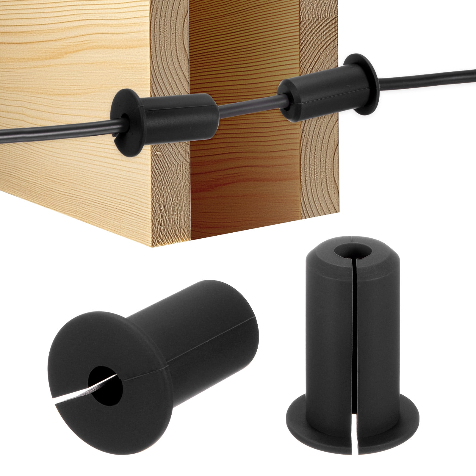 Uxcell 2Pcs Cable Routing Kit for 3/4" Wall Hole 1.5" Length Wall ...