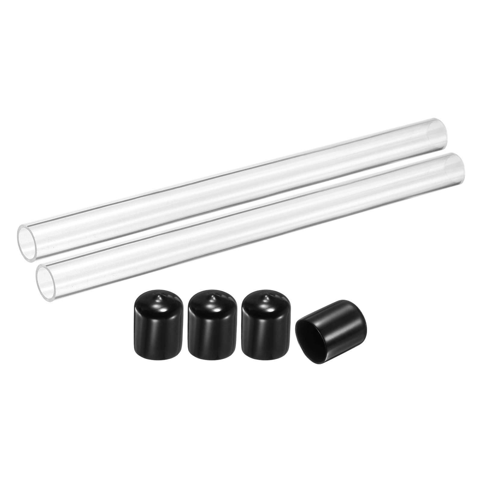 Uxcell 2 Pack Clear Rigid Acrylic Pipe, 18mm(0.71") ID x 22mm(0.87") OD ...