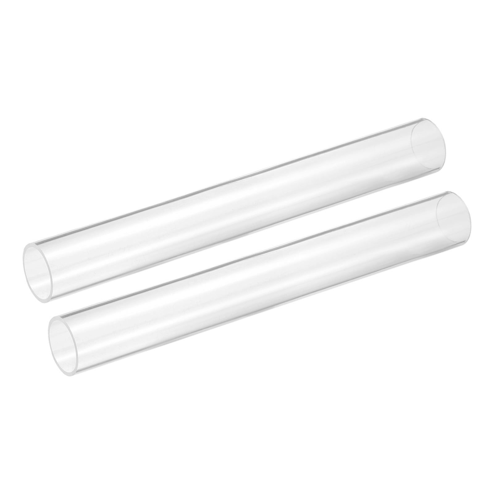 Uxcell 2 Pack Clear Rigid Acrylic Pipe, 24mm(0.94") ID x 30mm(1.18") OD ...