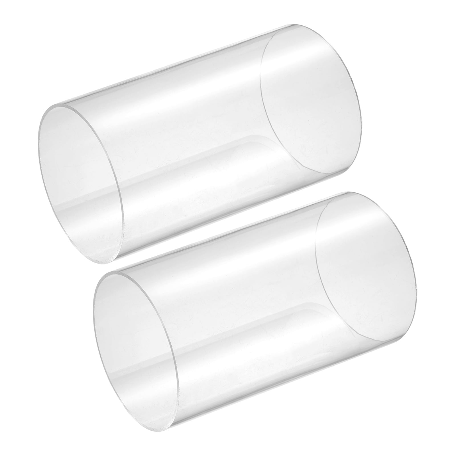 Uxcell 2 Pack Clear Rigid Acrylic Pipe, 86mm(3.39") ID x 90mm(3.54") OD ...