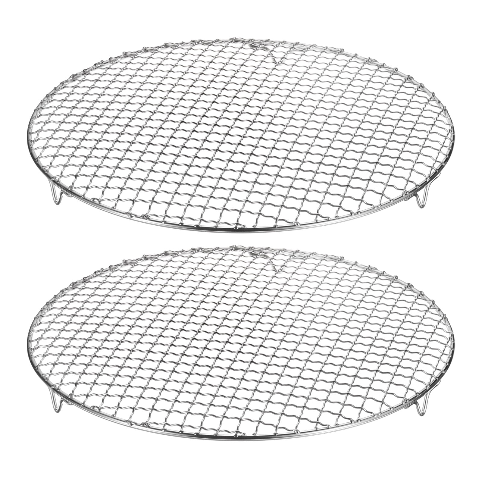 Uxcell 2-Pack Cooling Rack, 13" Round Stainless Steel Baking Rack with ...