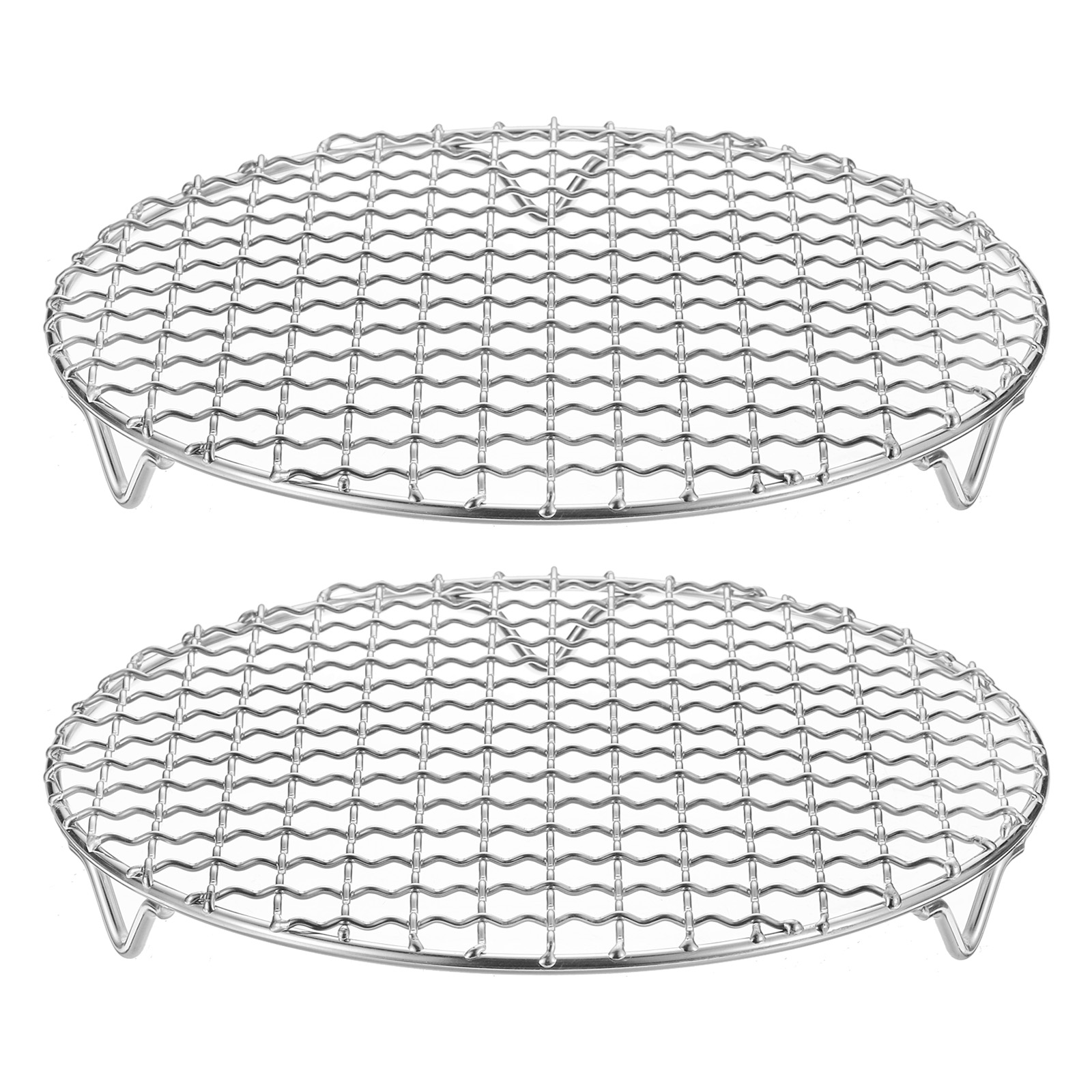 Uxcell 2-Pack Cooling Rack, 8.3" Round Stainless Steel Baking Rack with ...