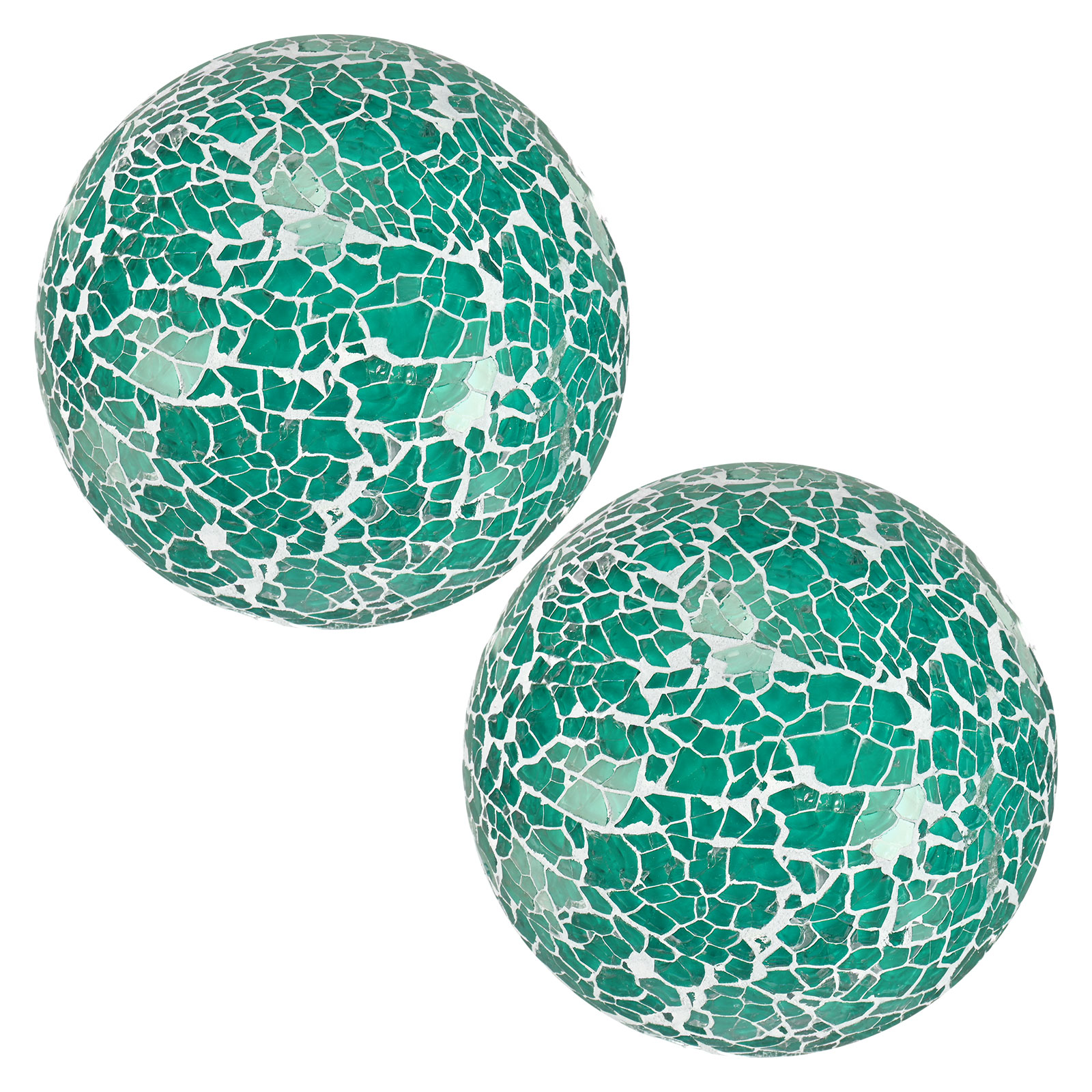 Uxcell 2-Pack Decorative Ball for Bowls, 4 Inch Mosaic Glass Balls ...