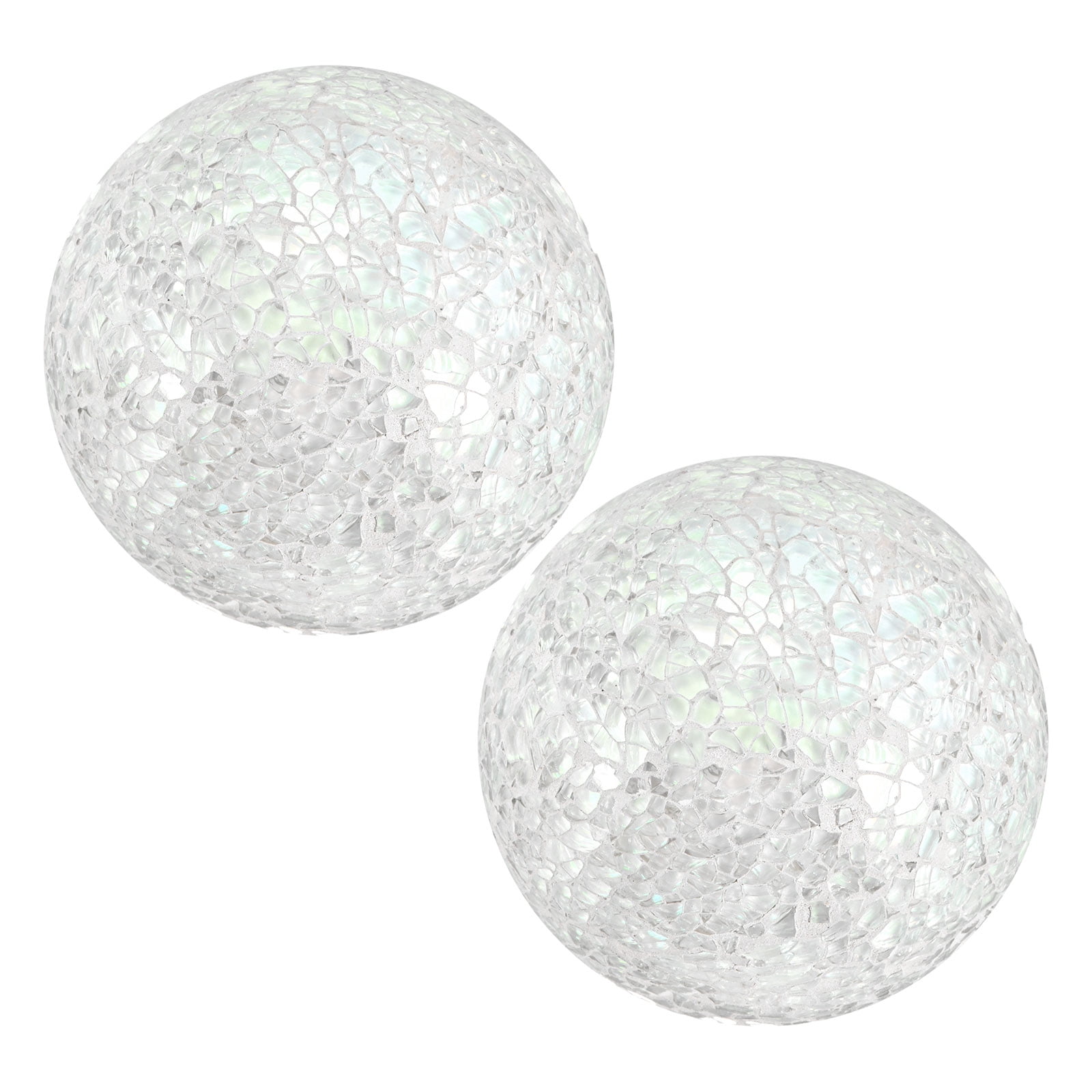 Uxcell 2-Pack Decorative Ball for Bowls, 4 Inch Mosaic Glass Balls ...