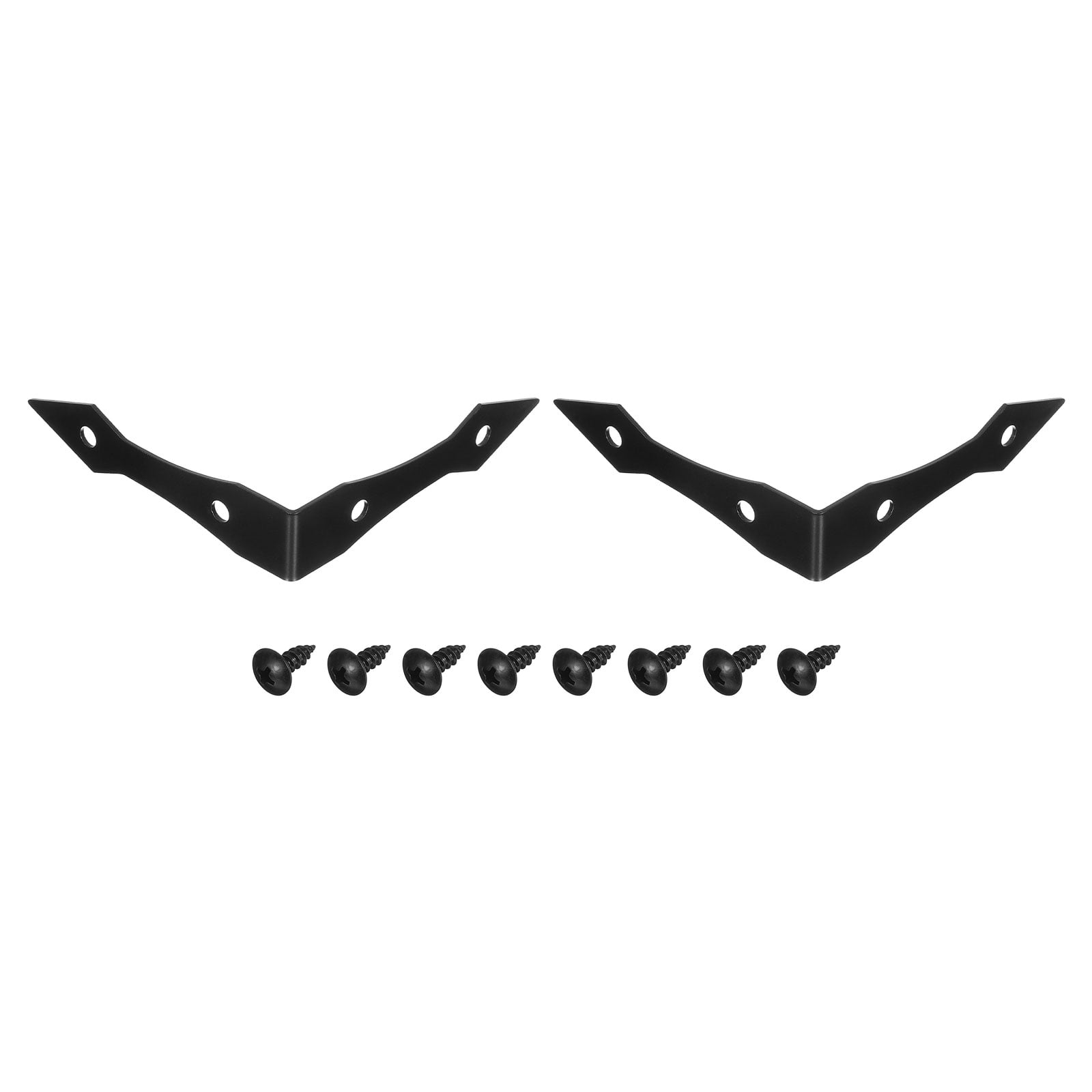 Uxcell 2 Pack Decorative Corner Brackets, 3.9" x 3.9" x 0.9" L Bracket ...