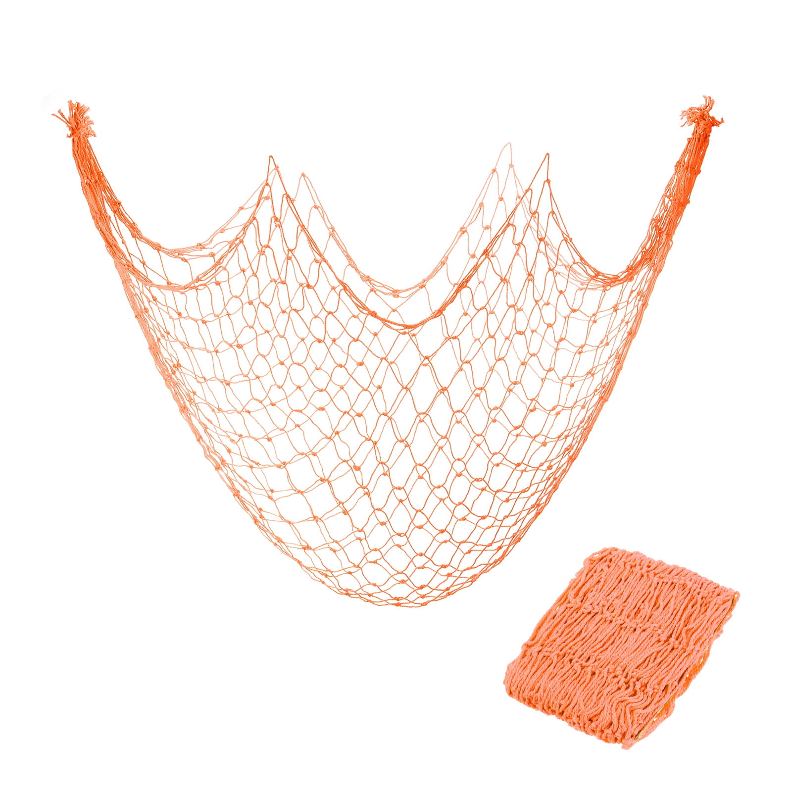 Uxcell 2 Pack Decorative Fishing Net Decor, Orange 80x40 Inch Picture ...