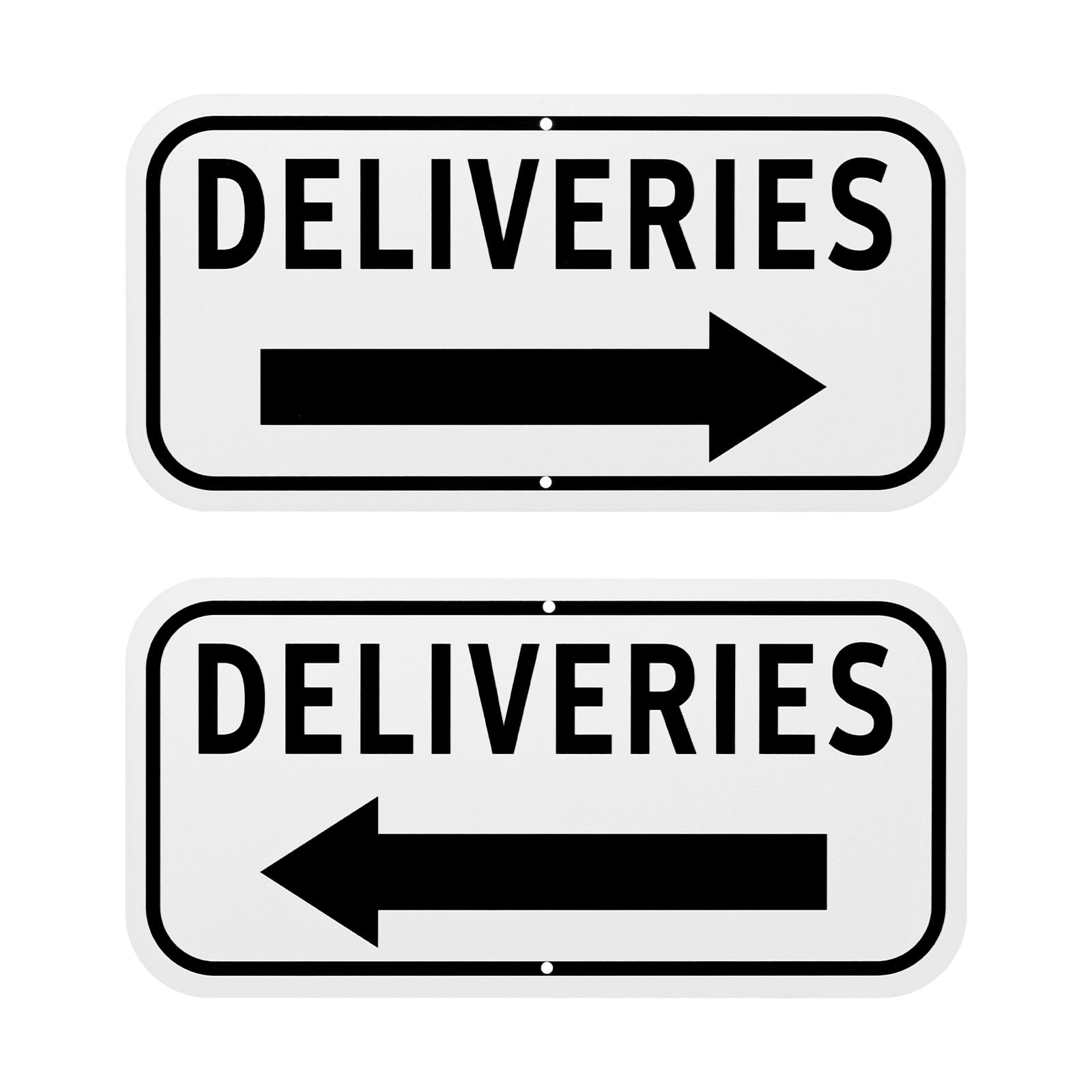 Uxcell 2-Pack Deliveries Sign with Lift and Right Arrow, 12" x 6 ...