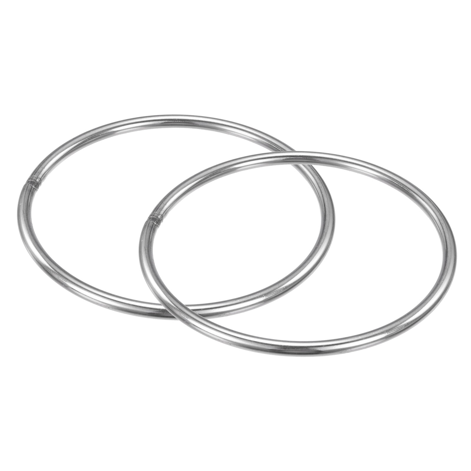 Uxcell 2-Pack Dream Catcher Rings,4 Inch Stainless Steel Macrame Wreath ...