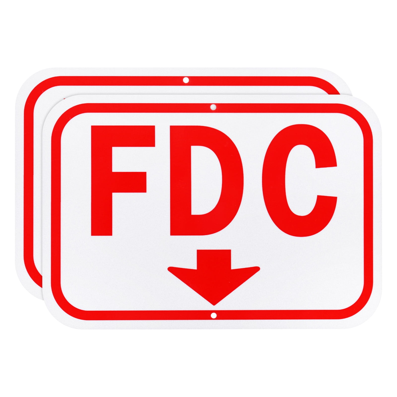 Uxcell 2-Pack FDC Sign, 9.8" x 6.7" Fire Department Connection Metal ...