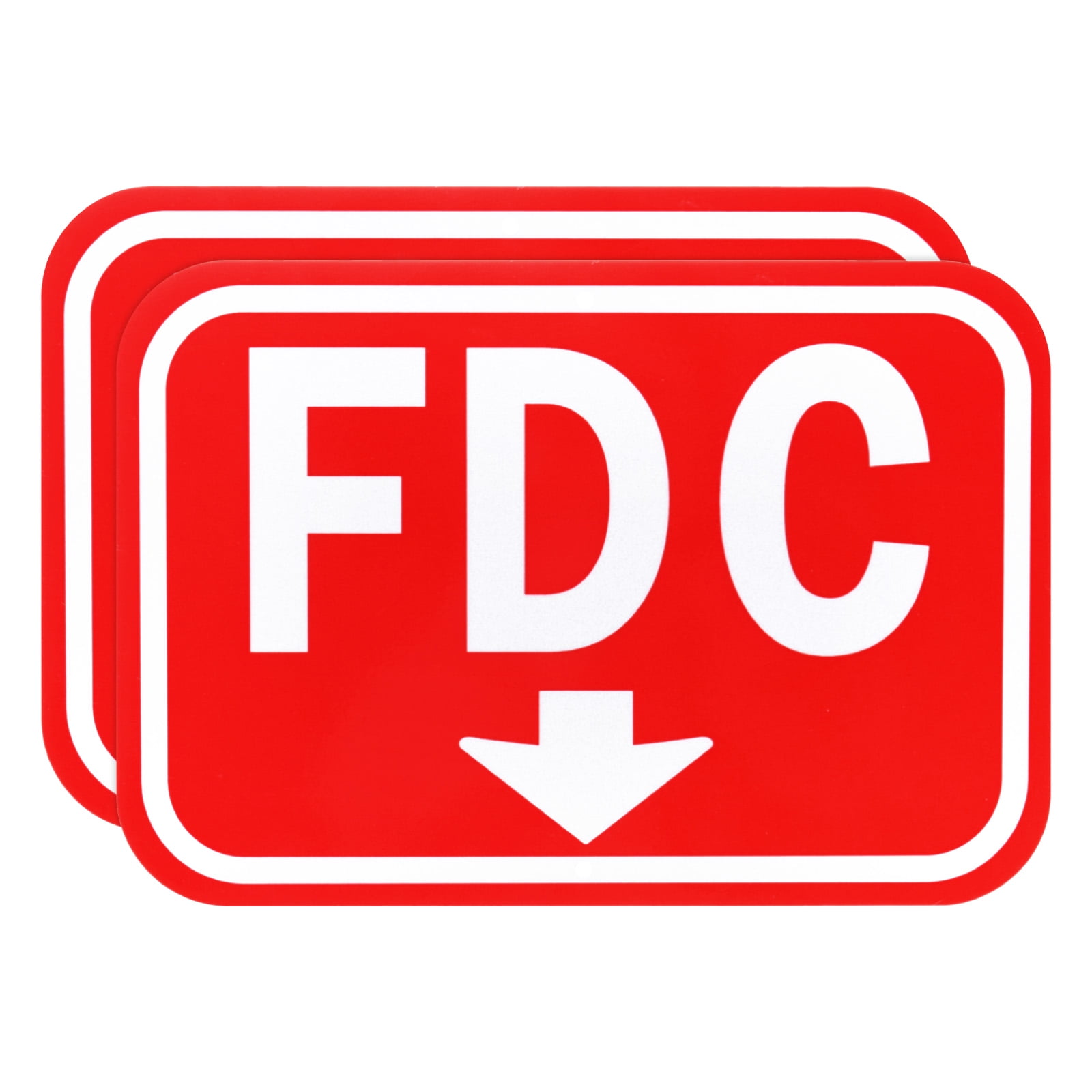 Uxcell 2-Pack FDC Sign, 9.8" x 6.7" Fire Department Connection Metal ...