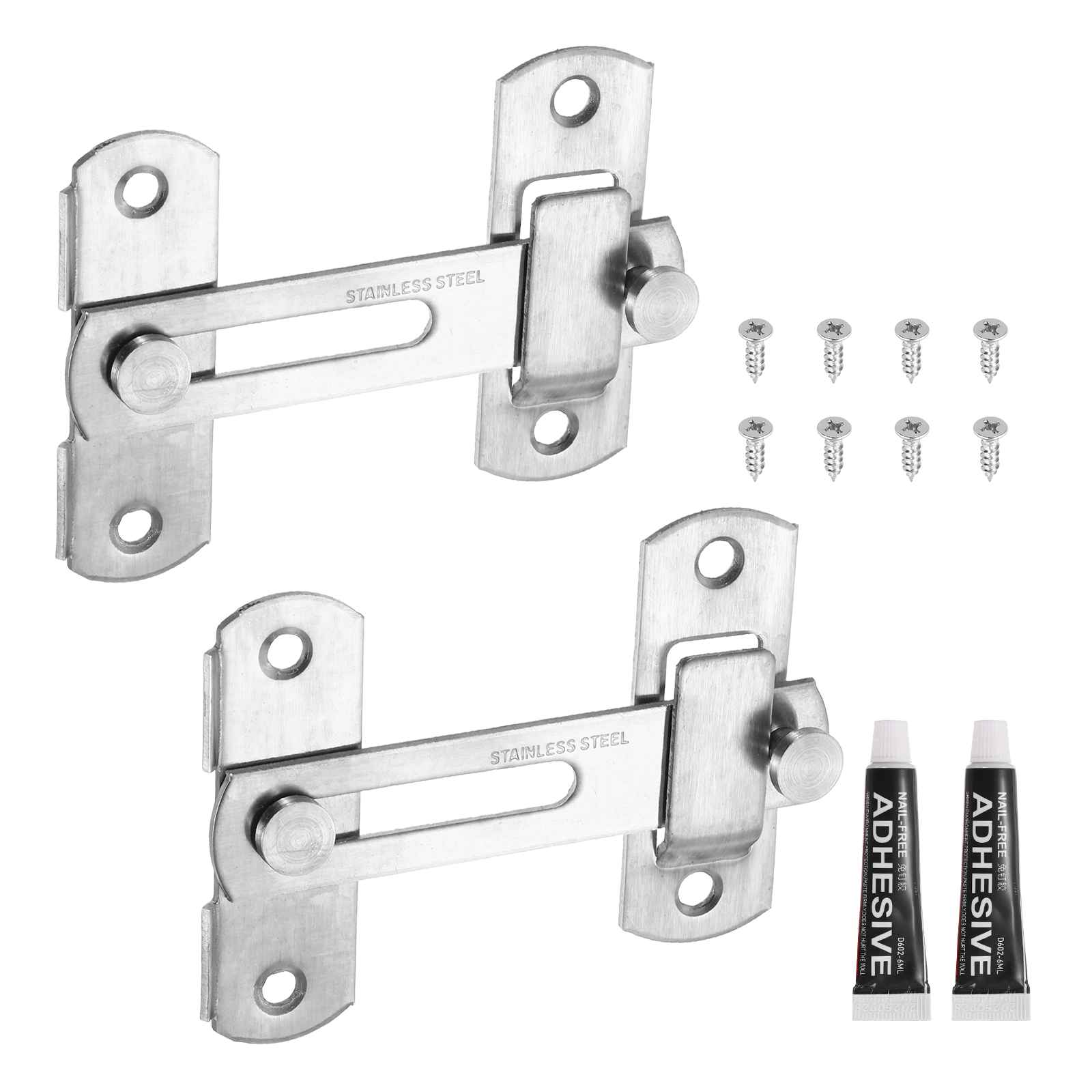 Uxcell 2-Pack Flip Latch Gate Latch, 2.8 in Stainless Steel Flip Door ...