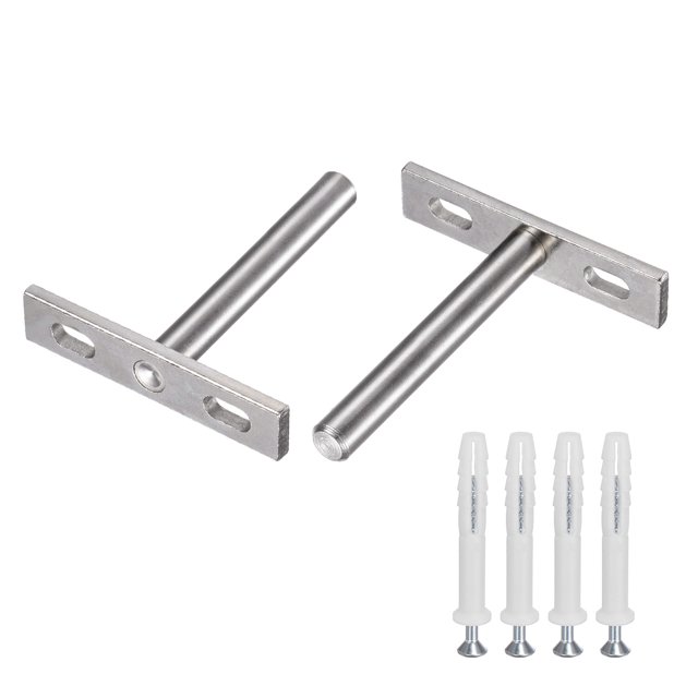 Uxcell 2-Pack Floating Shelf Brackets, 3 Inch Blind Shelf Supports for ...