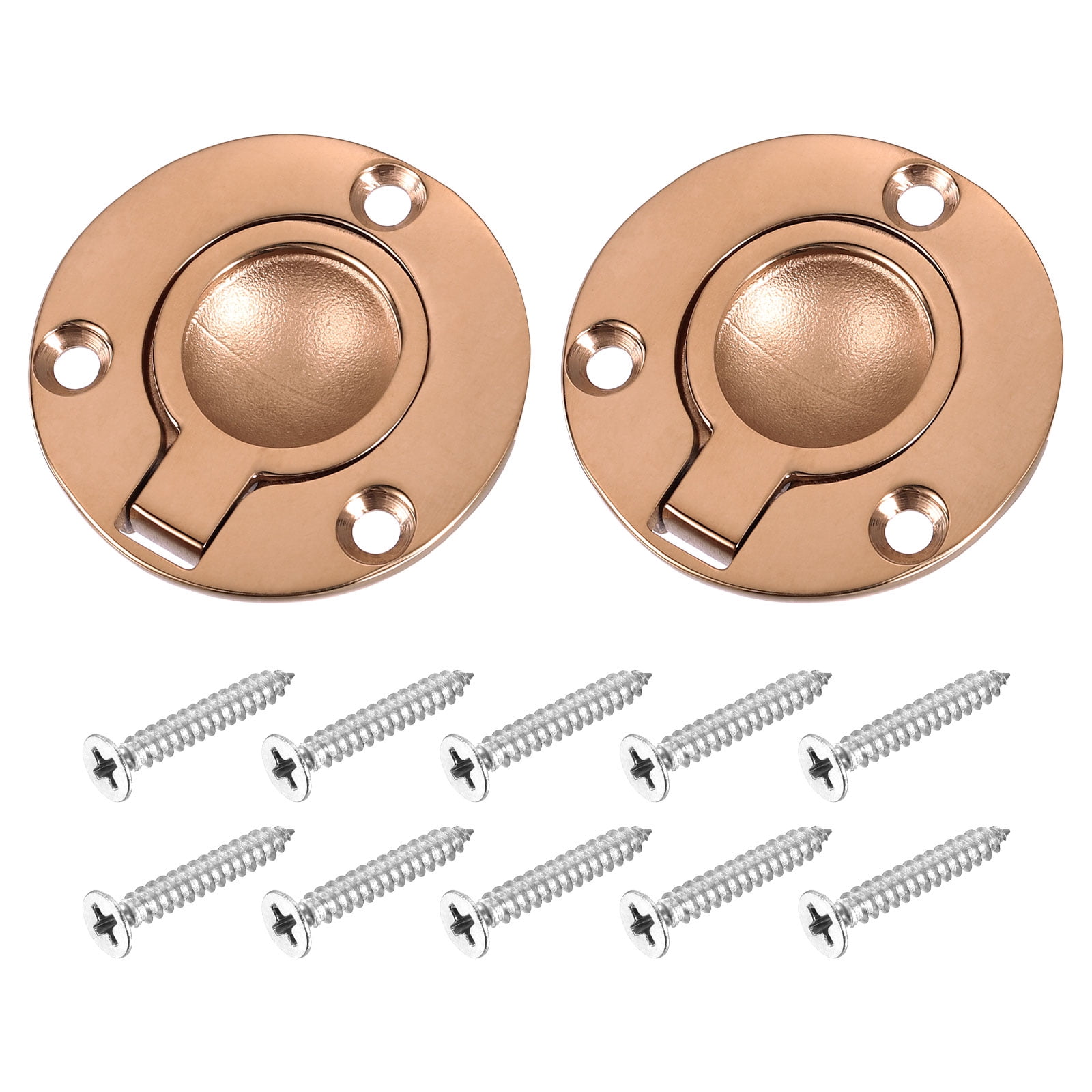 Uxcell 2 Pack Flush Ring Pull, 1.97" x 1.97" Stainless Steel Round ...