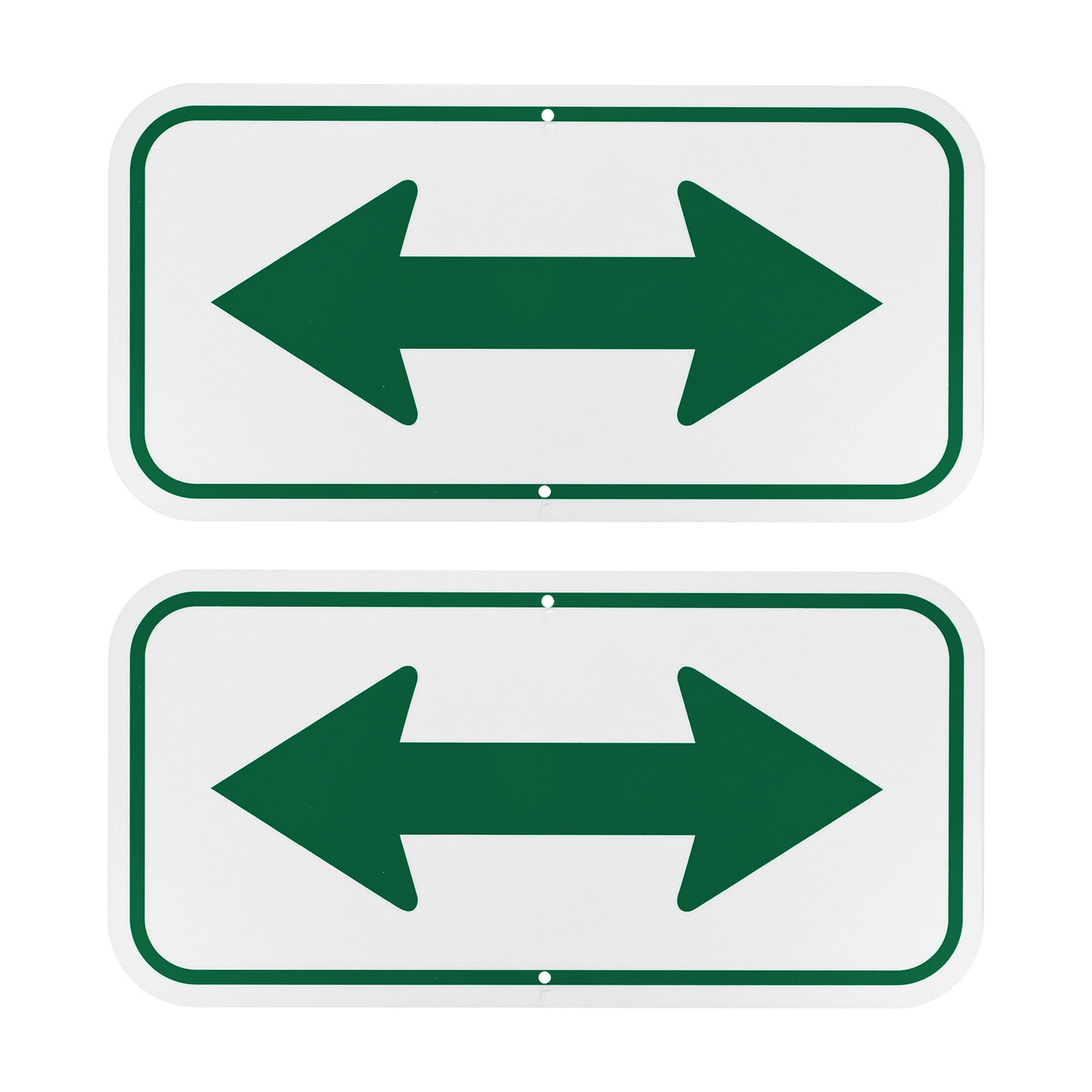 Uxcell 2-Pack Green Arrow Signs, 11.81 x 5.91 Aluminum Reflective Two ...