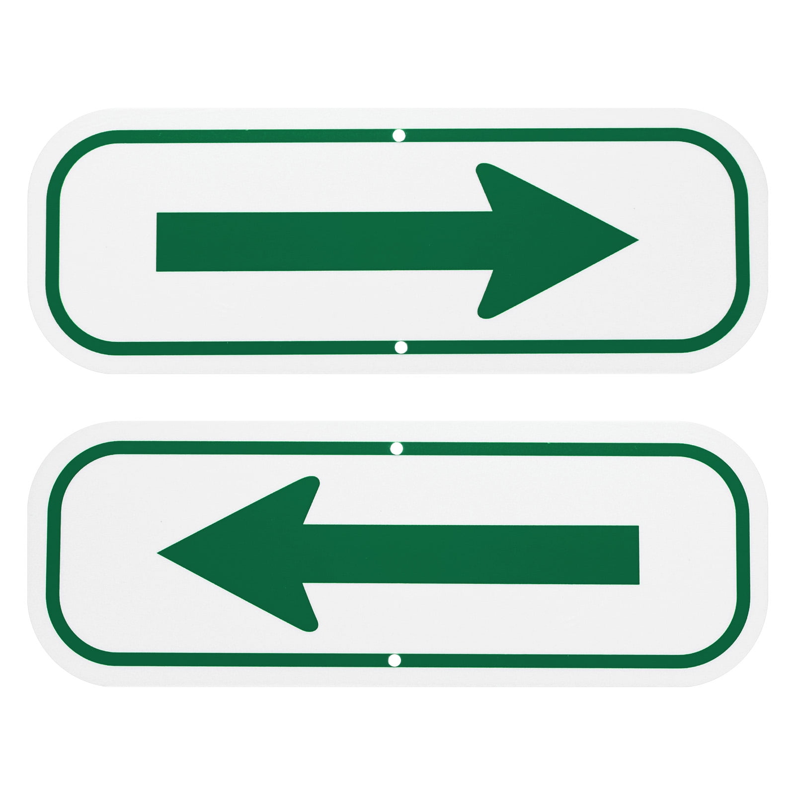 Uxcell 2-Pack Green Arrow Signs, 9.84 x 3.54 Aluminum Reflective One ...
