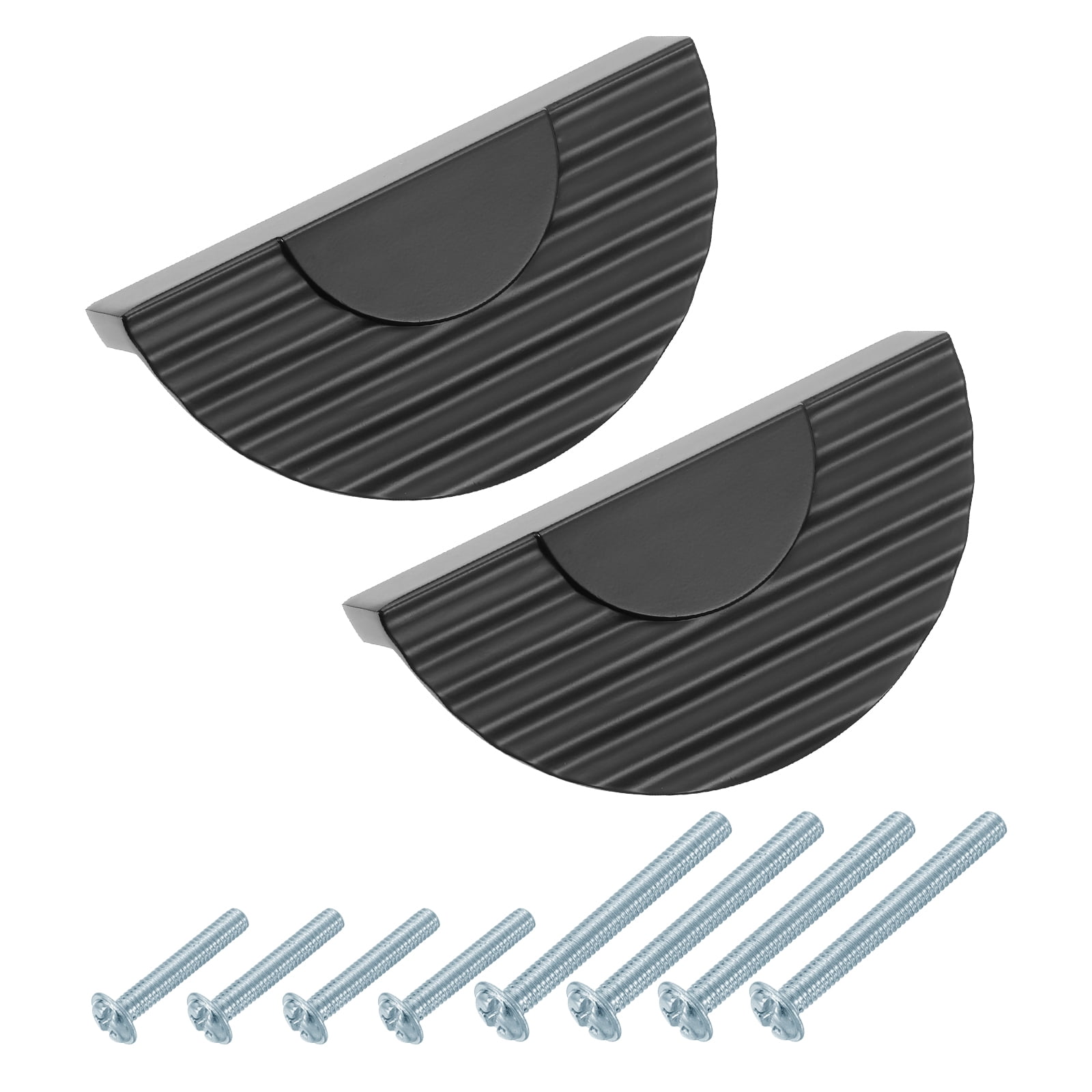 Uxcell 2 Pack Half Moon Cabinet Pull, 2.52" Hole Center Semicircle ...