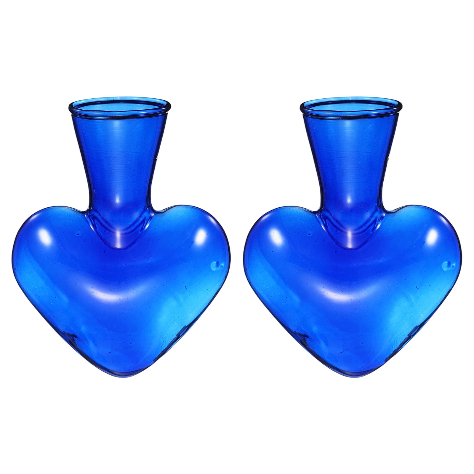 Uxcell 2-Pack Heart-Shaped Hydroponic Vase, Glass Propagation Stations ...