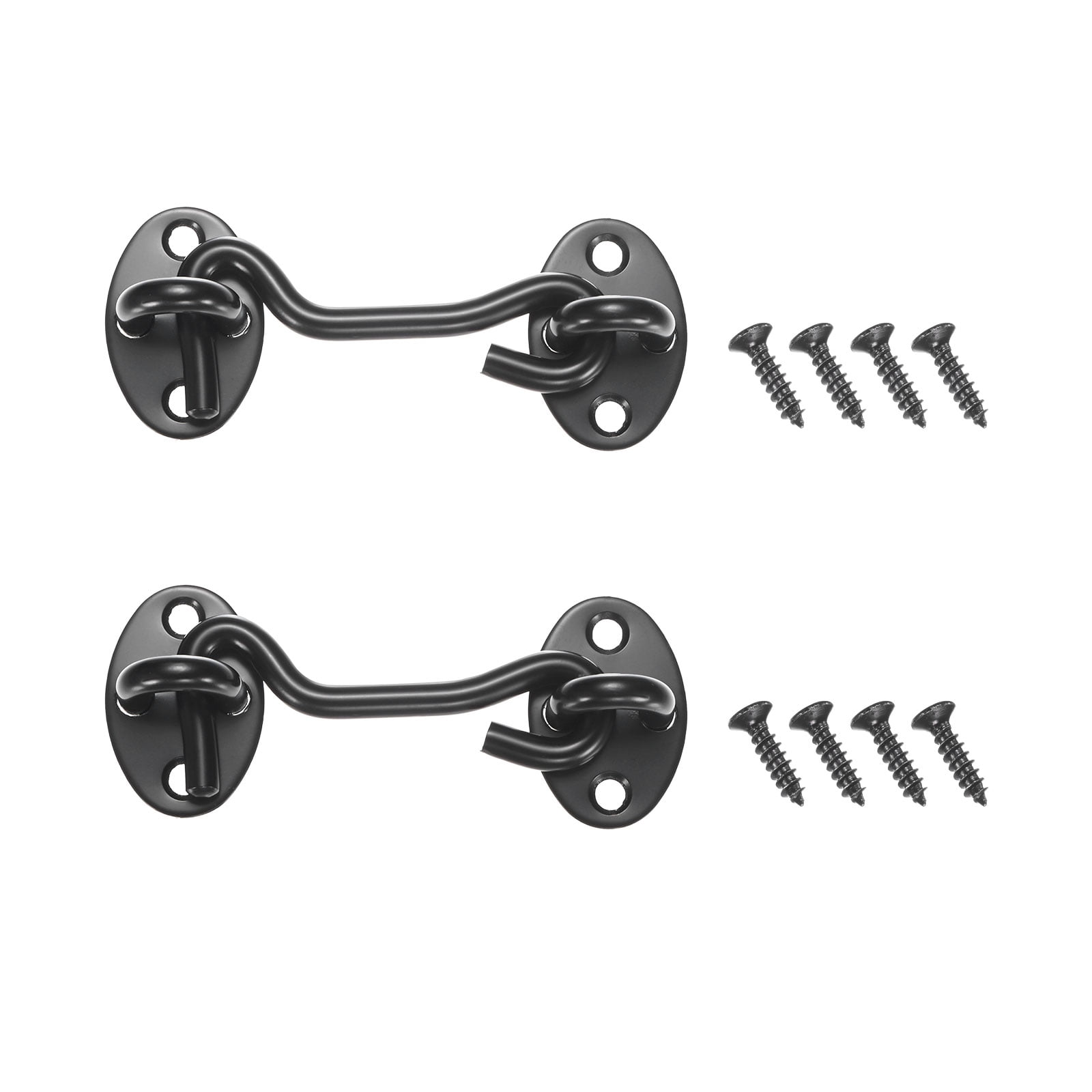 Uxcell 2-Pack Hook and Eye Latch for Door 3 Inch Stainless Steel Gate ...