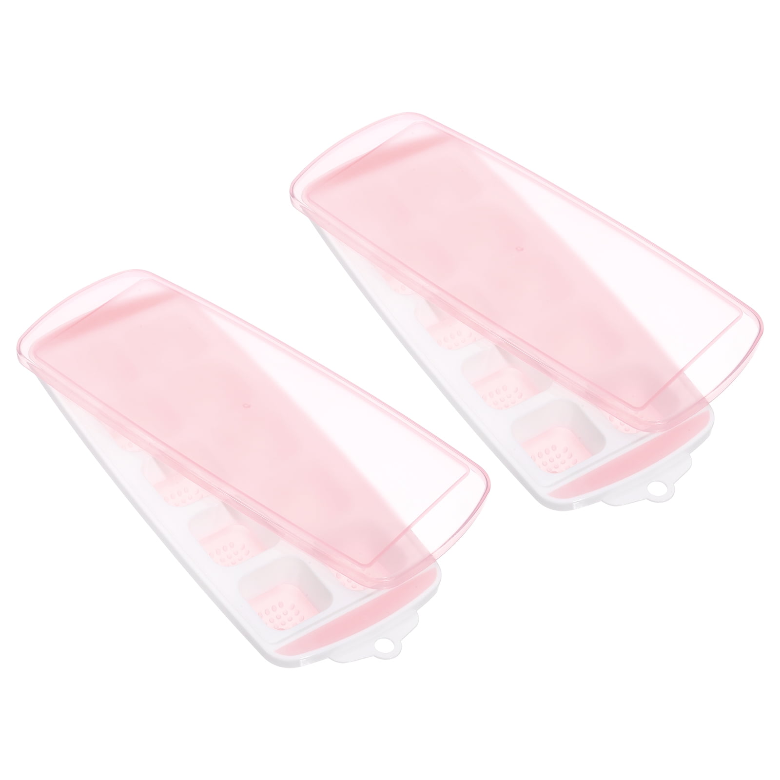 Uxcell 2 Pack Ice Trays with Lid for Freezer 10 Grid Square Stackable ...