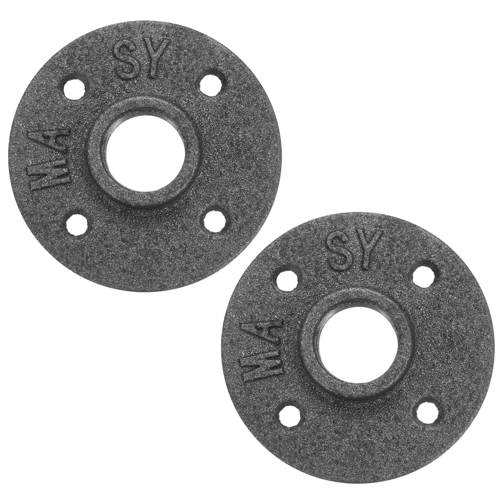 Uxcell 2 Pack Industrial Pipe Floor Flange, Iron Pipe Fittings, 3/4 ...