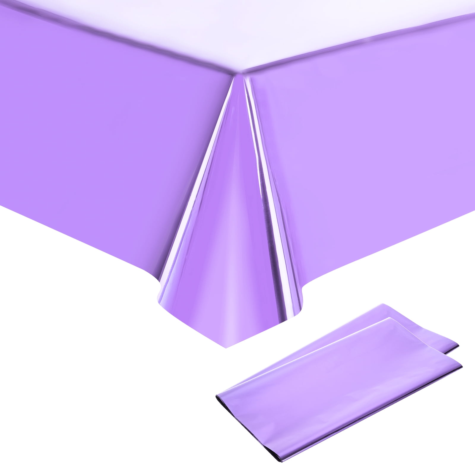 Uxcell 2 Pack Light Purple Disposable Plastic Tablecloths 54 Inch x 108 ...