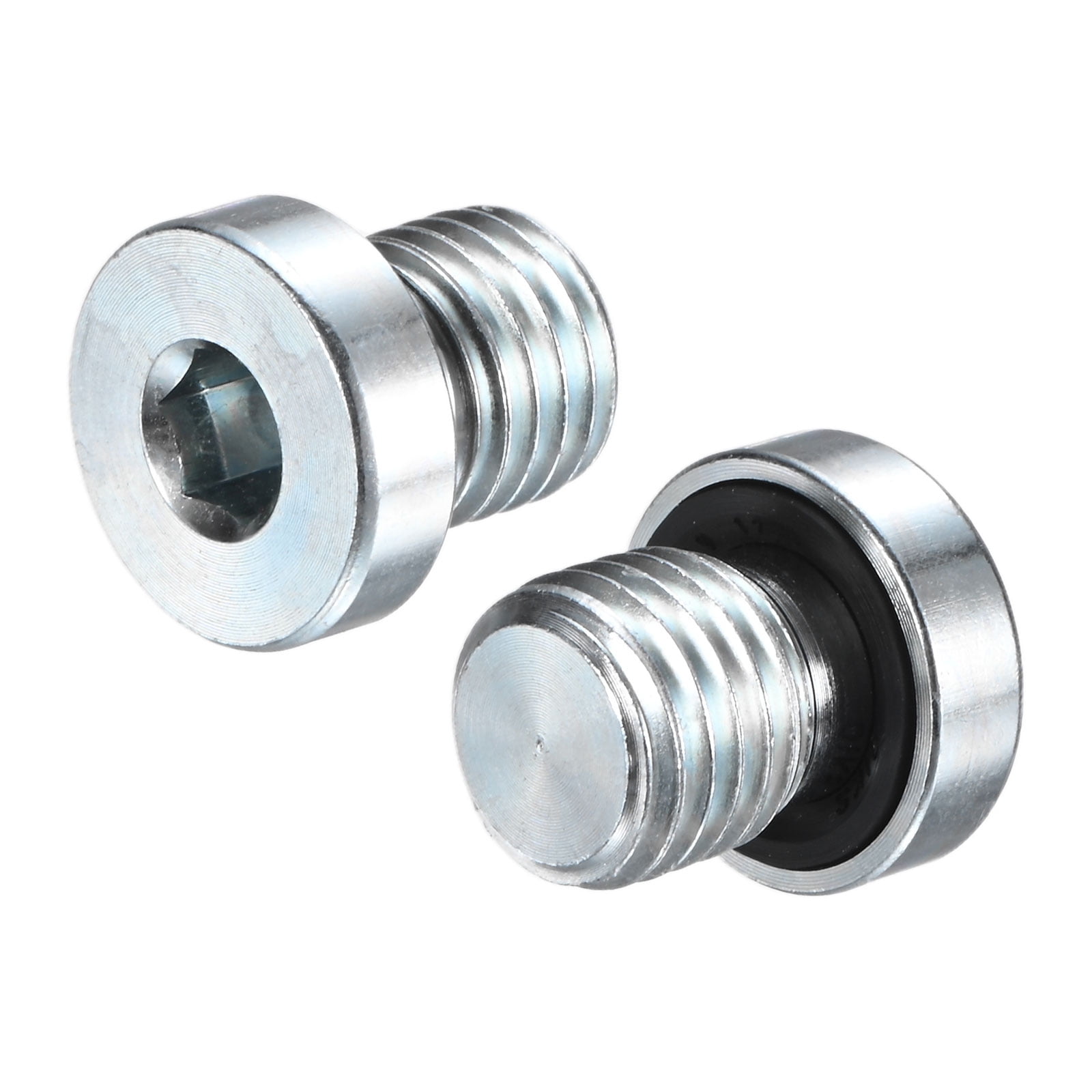 Uxcell 2-Pack M12x1.5mm Inner Hex Head Pipe Fitting Plug, Stainless ...