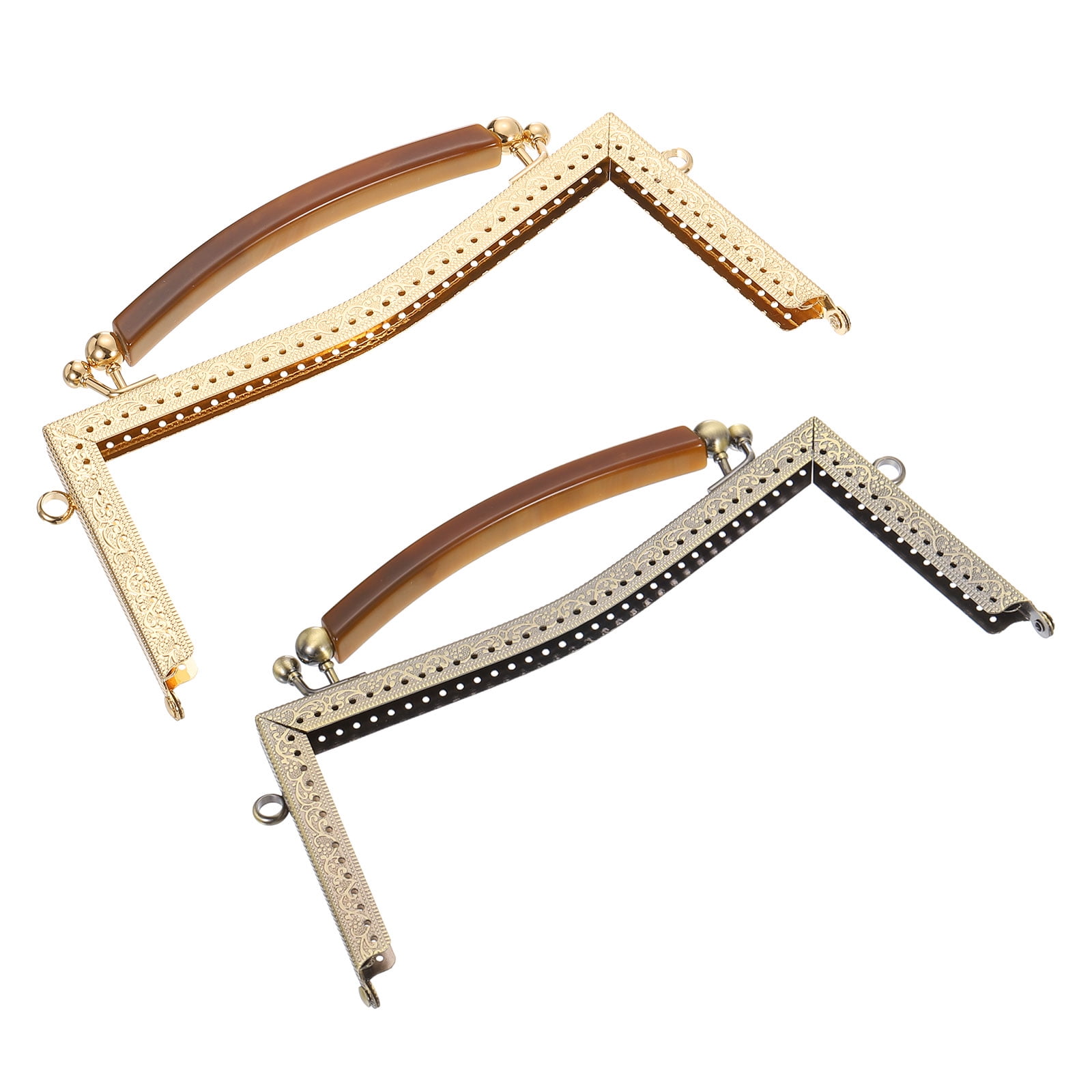 Uxcell 2 Pack Metal Purse Frame, 8.07" Kiss Lock Clasp Frame Retro ...
