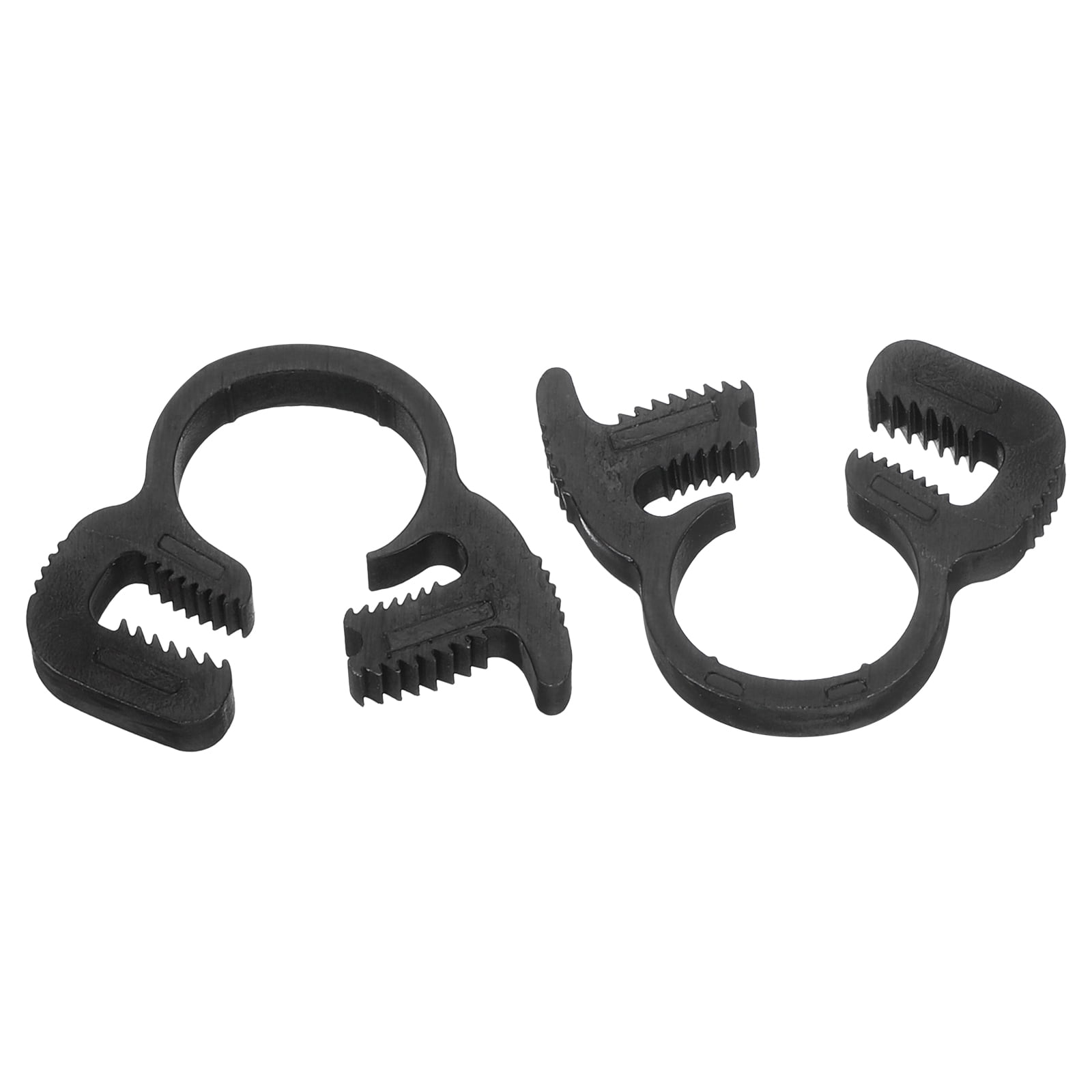 Uxcell 2 Pack Plastic 8.1-8.6 mm Adjustable Double Snap Grip Hose Clamps, Black - Walmart ...