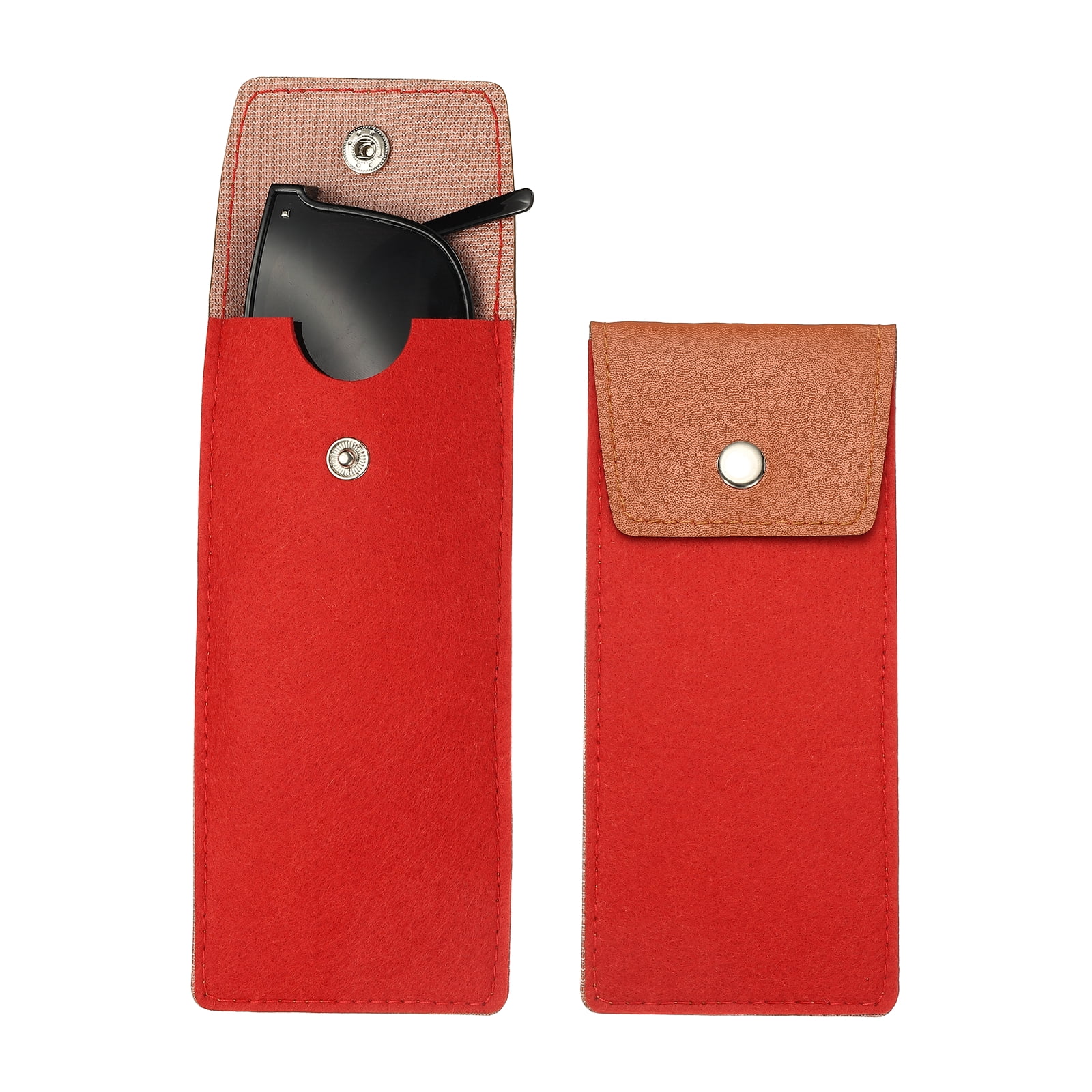 Uxcell 2 Pack Portable Felt Glasses Case, Soft Slip-in Pouch Case ...