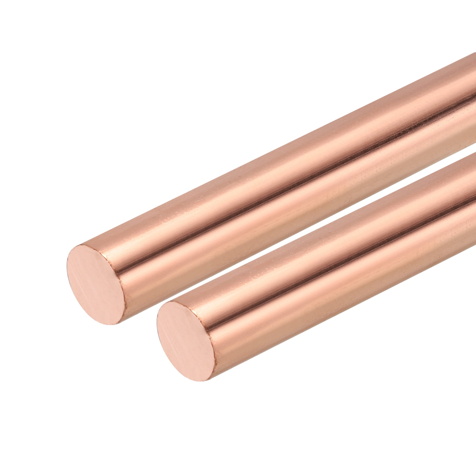 Uxcell Pure Copper Round Rod Diameter Length Solid Copper Rod Lathe Bar ...