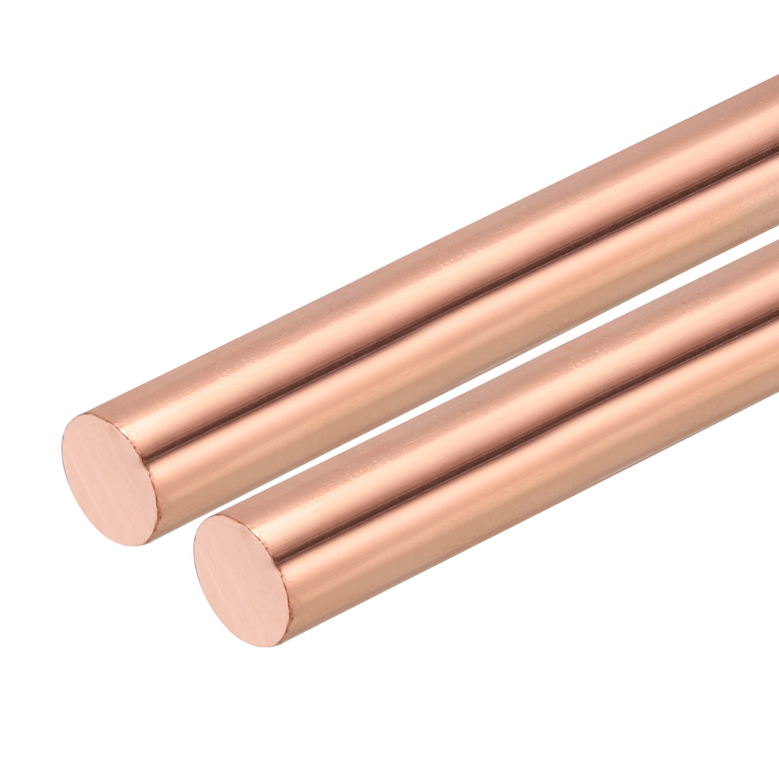 Uxcell Pure Copper Round Rod Diameter Length Solid Copper Rod Lathe Bar ...