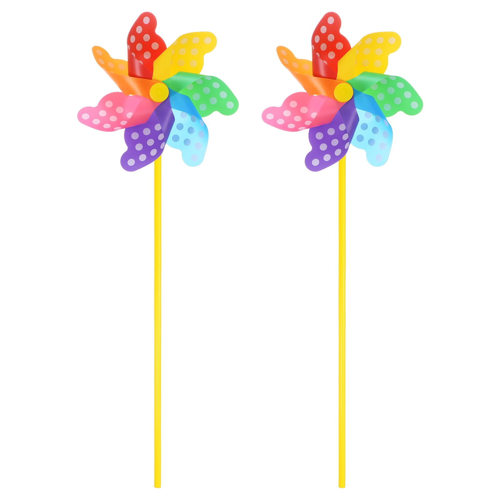 Uxcell 2-Pack Rainbow Pinwheels, 19.7 Inch Plastic Wind Spinners ...