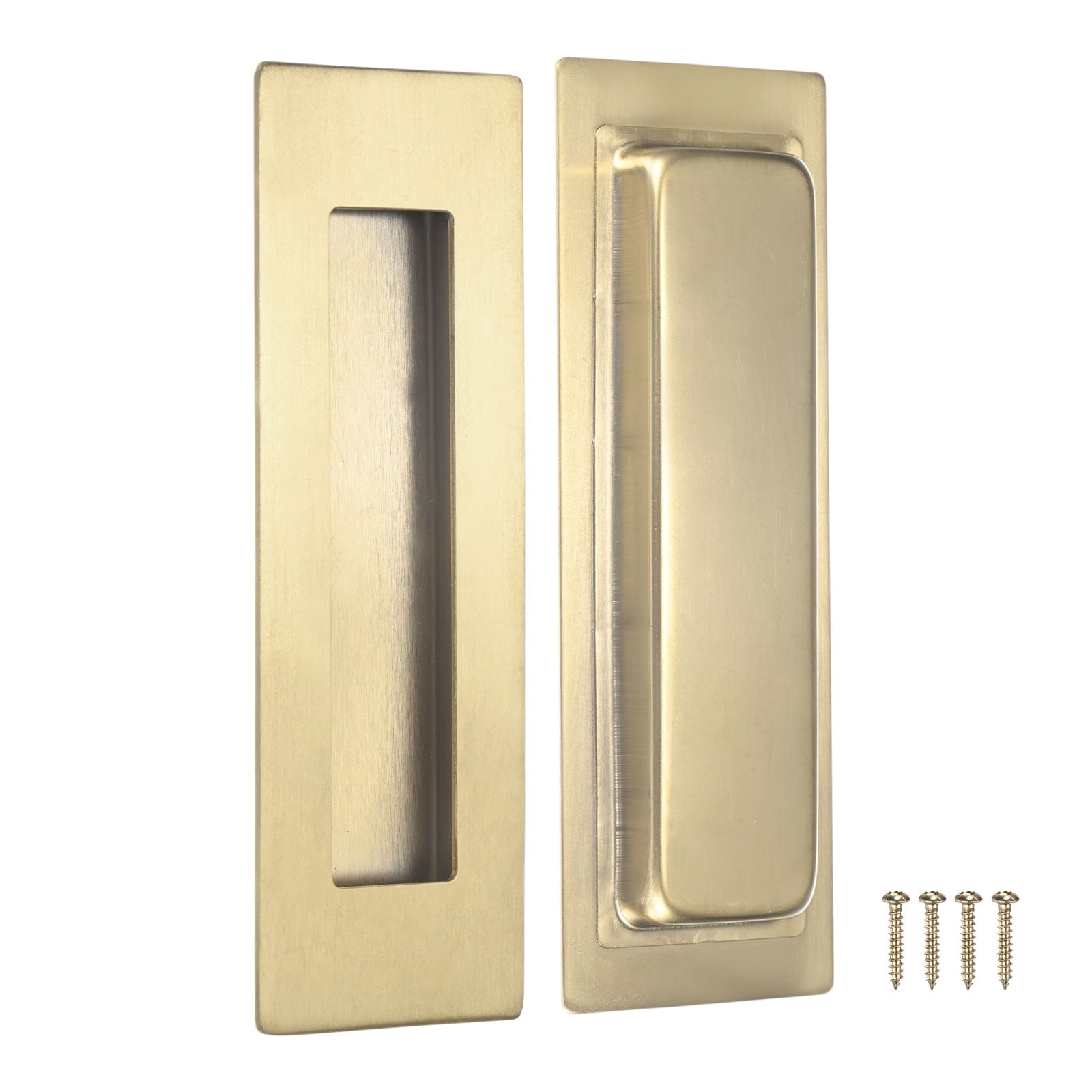 Uxcell 2-Pack Recessed Finger Pulls, 5.90 Inch Square 304 Stainless ...