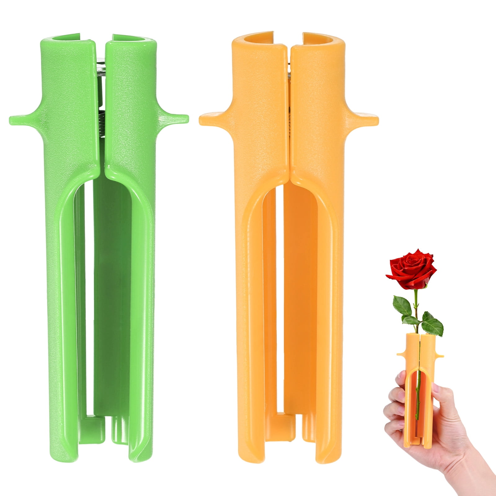 Uxcell 2-Pack Rose Thorn Stripper Tool, Plastic Metal Rose Stem Leaf ...