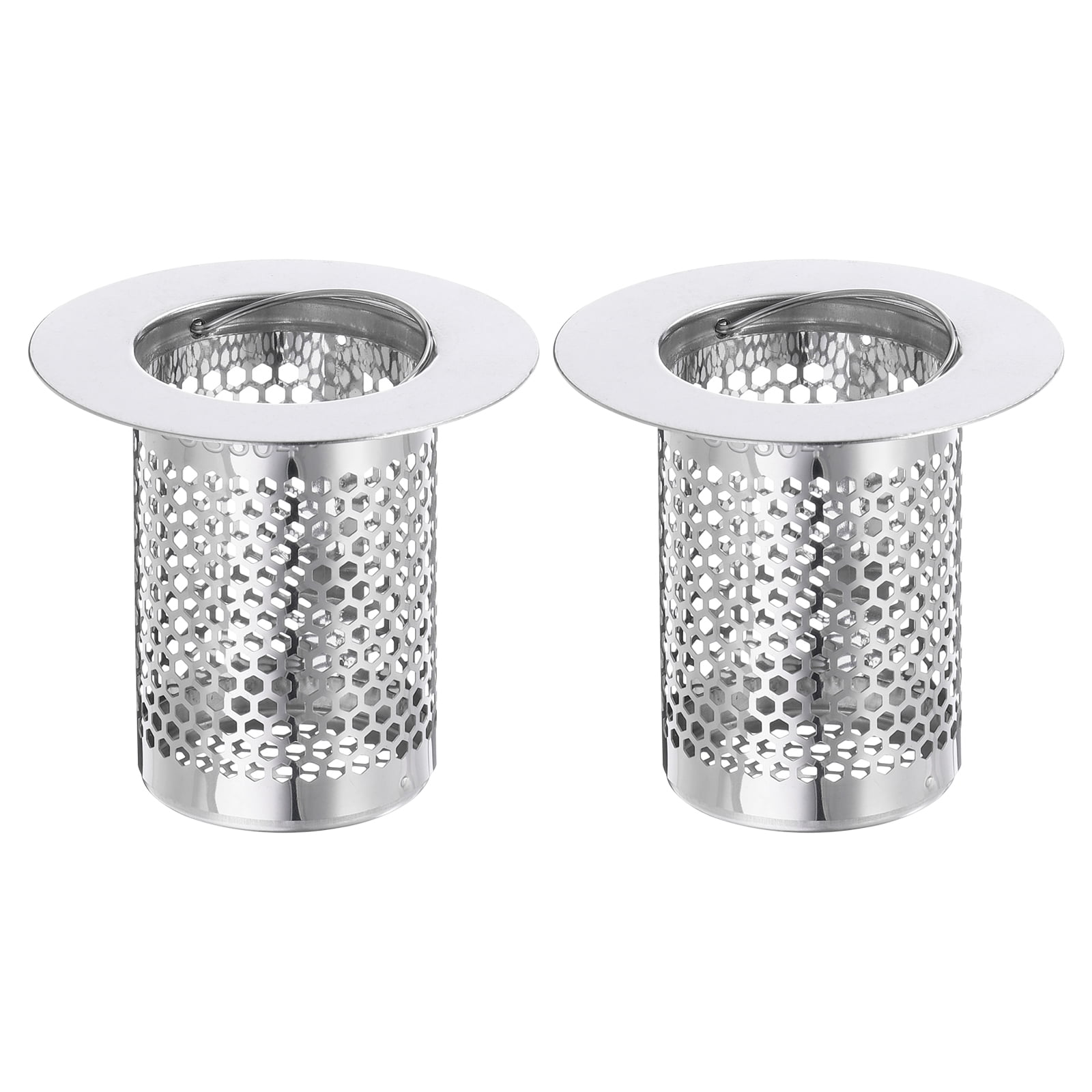 Uxcell 2 Pack Shower Drain Strainer, 2" x 2.2" Stainless Steel Deep ...
