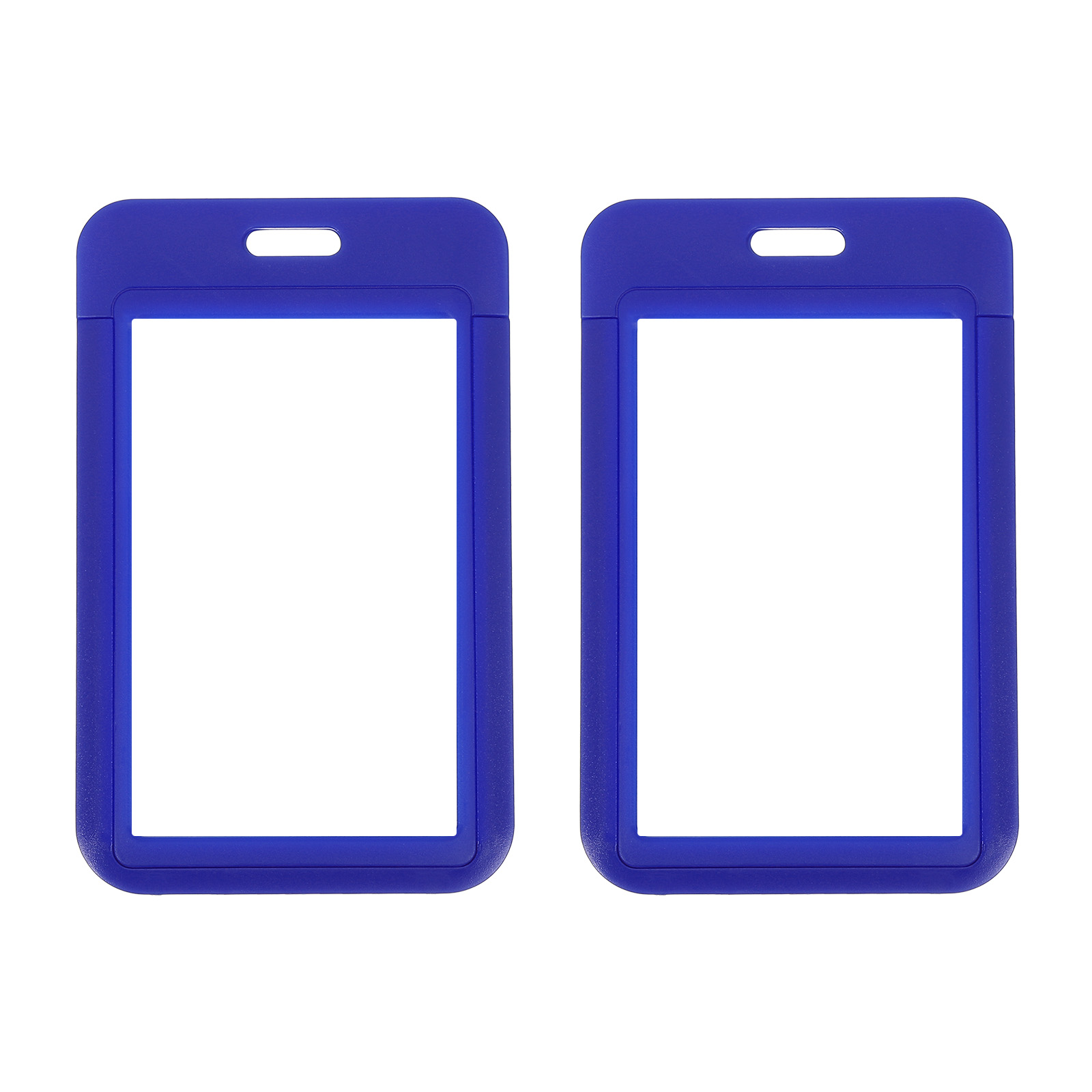 Uxcell 2 Pack Sliding Clear Badge Holder Plastic ID Badge Holder Double ...