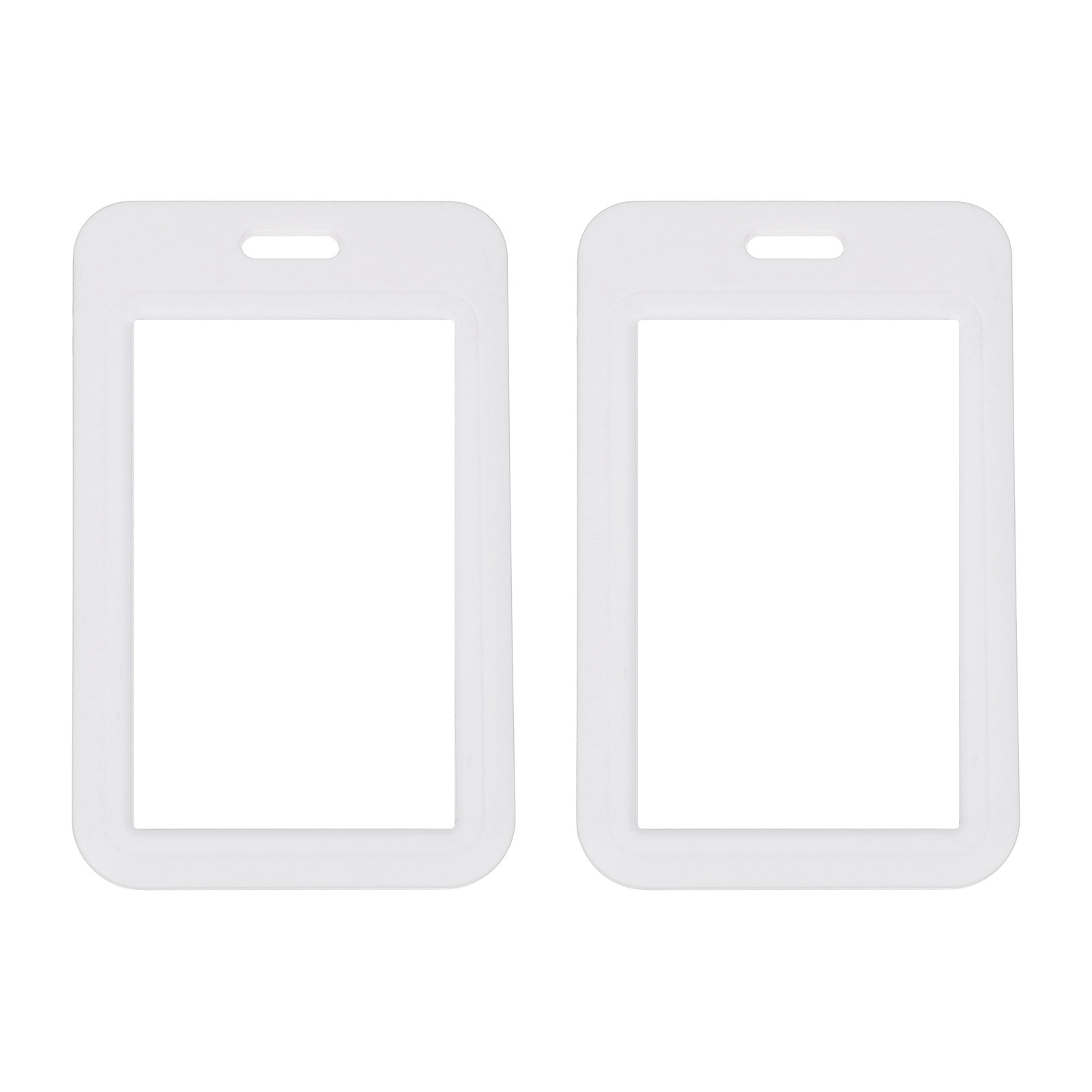 Uxcell 2 Pack Sliding Clear Badge Holder Plastic ID Badge Holder Double ...