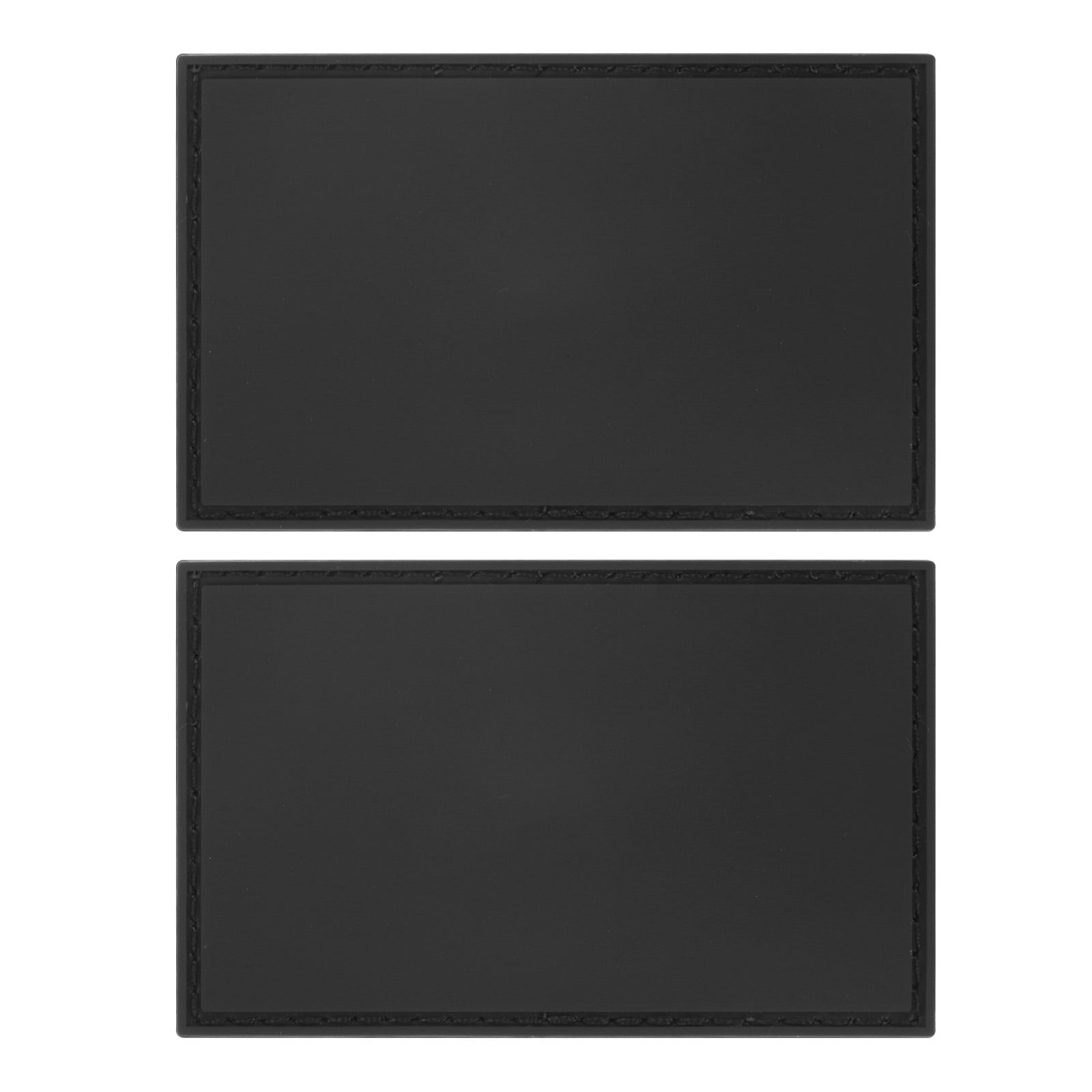 Uxcell 2-Pack Solid Black Flag Blank Patch, 3.1" x 2" Rectangular PVC ...