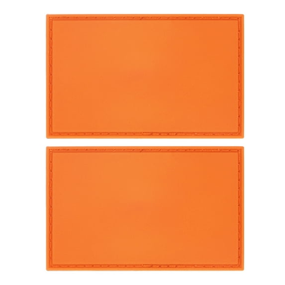 Uxcell 2-Pack Solid Orange Flag Blank Patch, 3.1" x 2" Rectangular ...