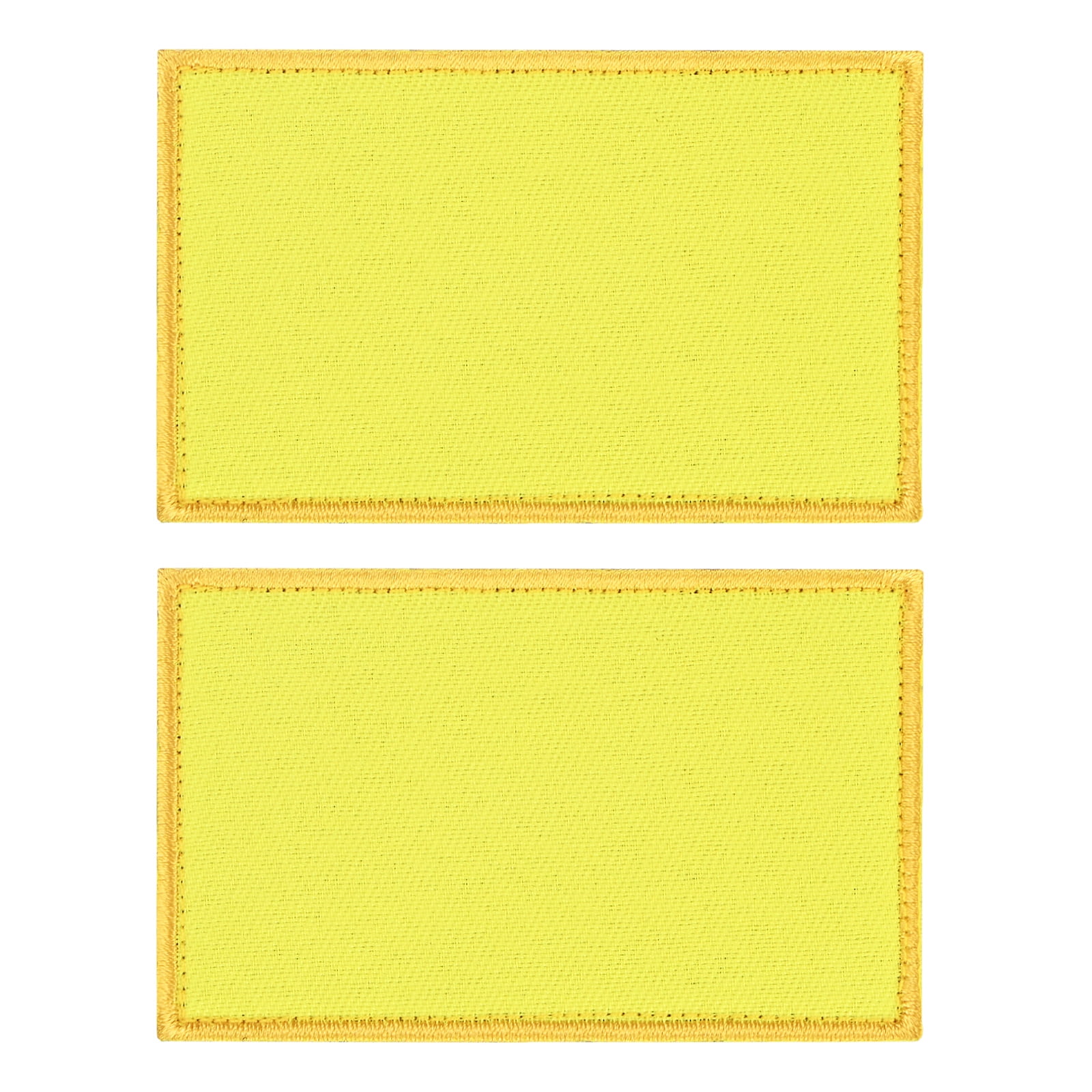 Uxcell 2-Pack Solid Yellow Flag Blank Patch, 3.1" x 2" Rectangular ...
