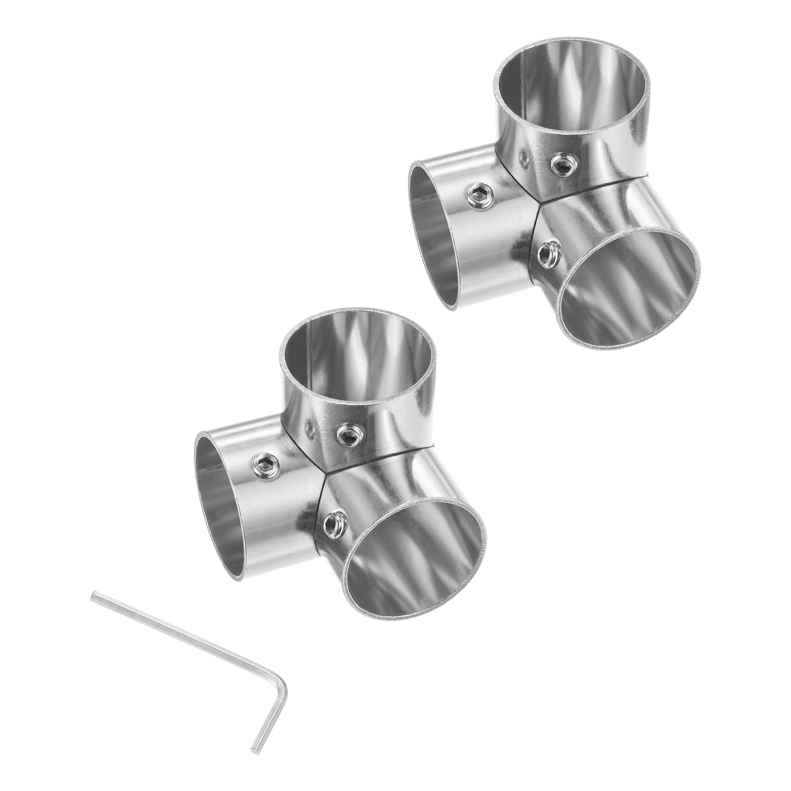 Uxcell 2-Pack Structural Pipe Connector, Right Angle Tee Pipe Fittings ...