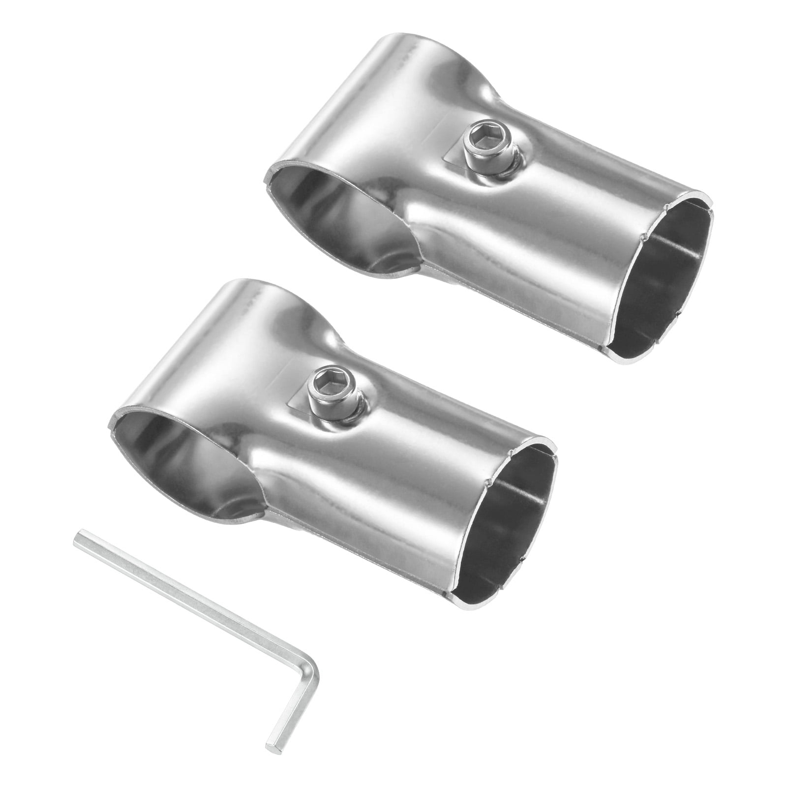 Uxcell 2-Pack Structural Pipe Connector, T Clamps Stainless Steel Pipe ...