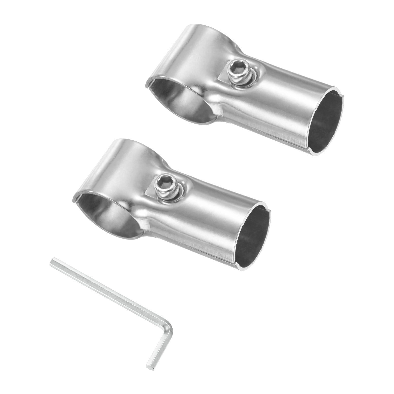 Uxcell 2-Pack Structural Pipe Connector, T Clamps Stainless Steel Pipe ...