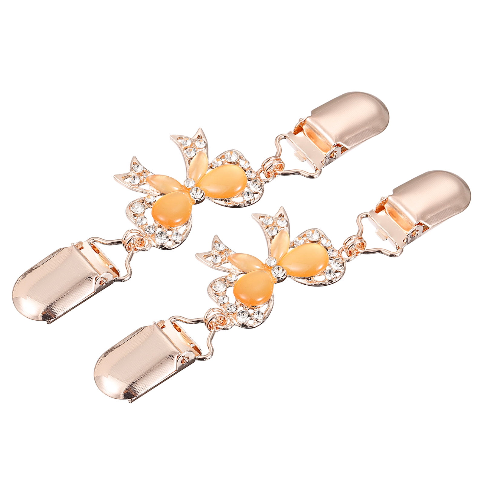 Uxcell 2 Pack Sweater Clips Cardigan Clips Bow-knot Shawl Clips Dresses ...