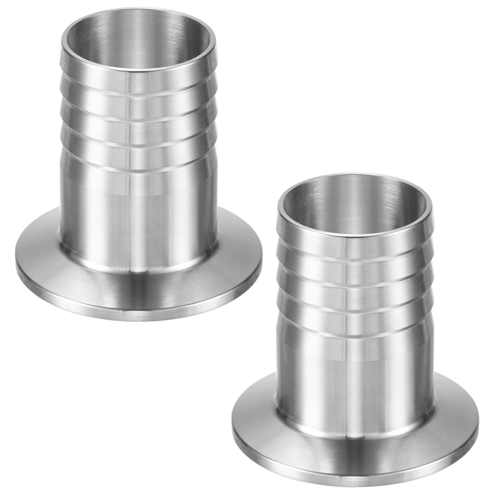 Uxcell 2-Pack Tri Sanitary 1.5 in Clamp Barbed Fittings to 1-1/4 in ...
